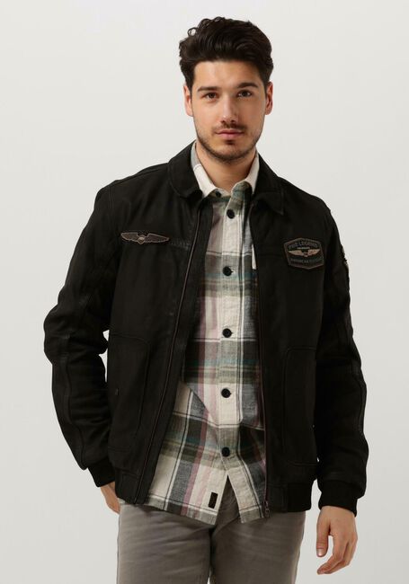 Zwarte PME LEGEND Jack BOMBER JACKET SUMMER HUDSON 2.0 SHEEP VEG WILD ...