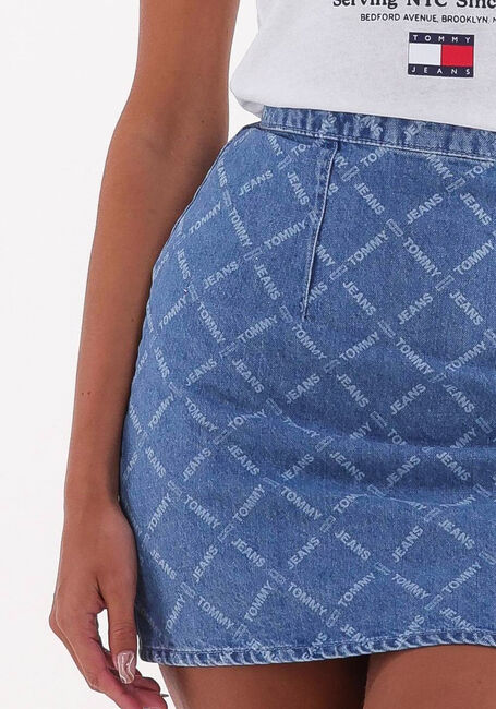 Blauwe TOMMY JEANS Minirok TJW DENIM MONOGRAM MINI SKIRT | Omoda