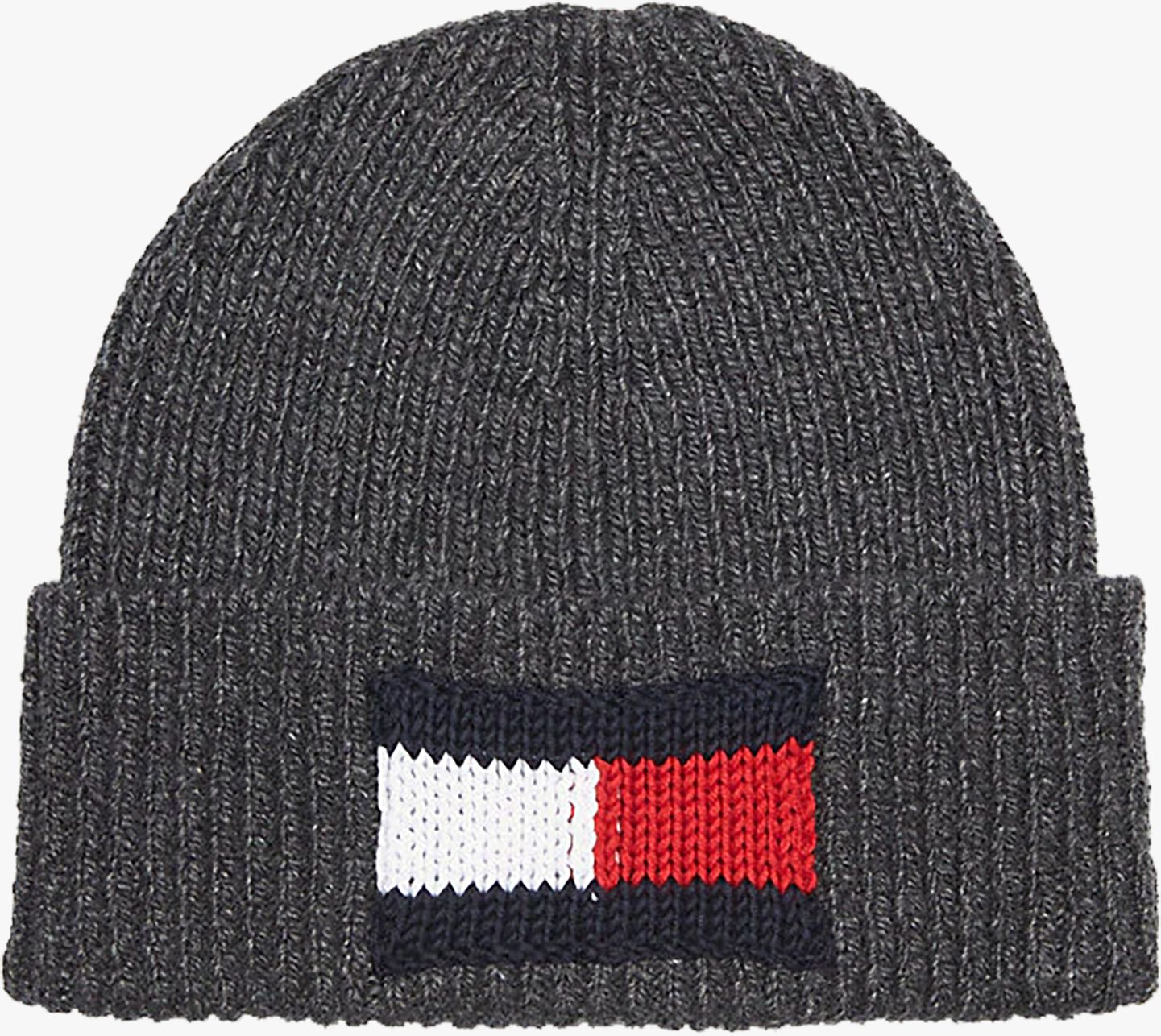 Grijze TOMMY HILFIGER Muts BIG FLAG BEANIE | Omoda