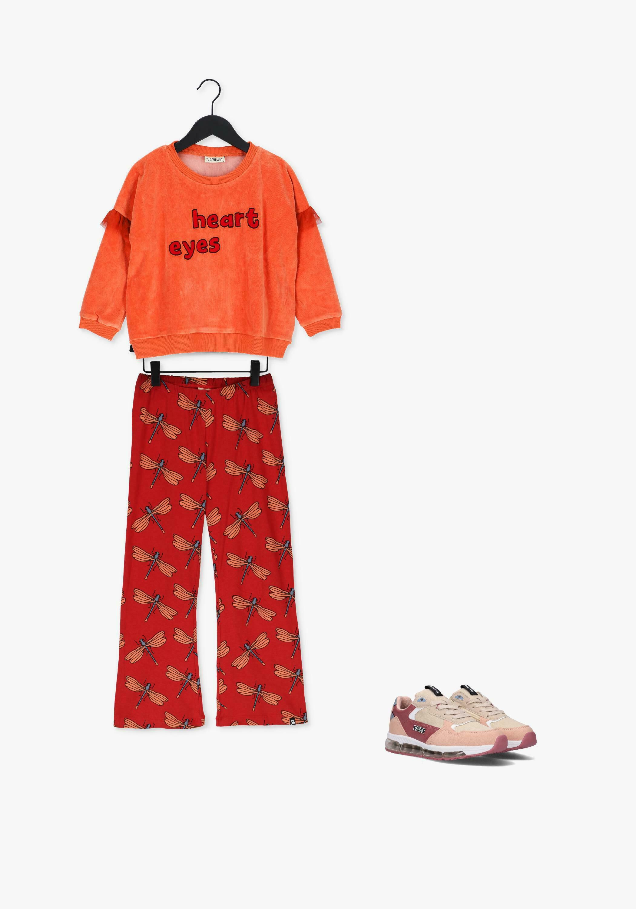 Oranje CARLIJNQ Trui HEART EYES - SWEATER GIRLS WITH TULE RUFFLES ...