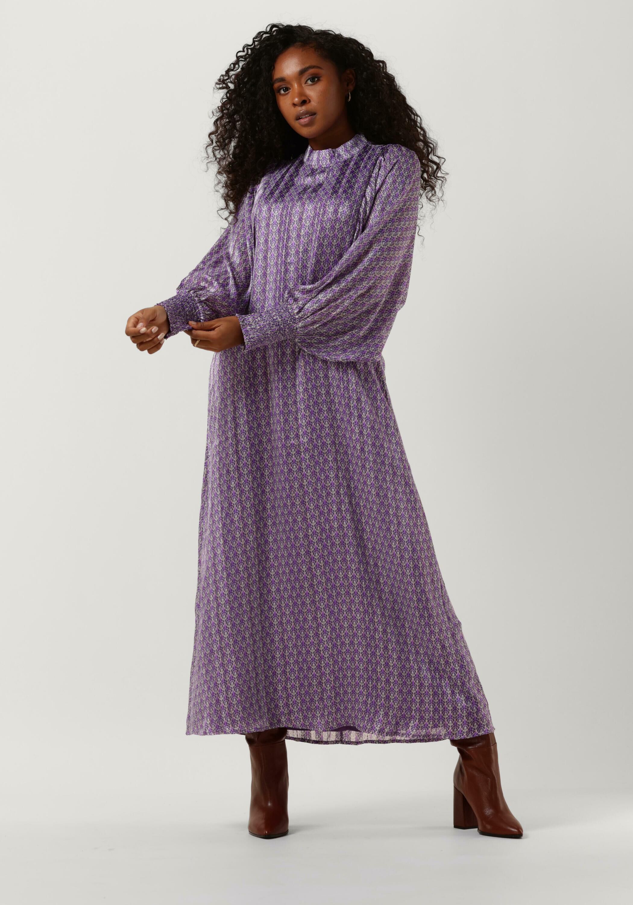 Paarse CO'COUTURE Maxi jurk VIRIL FLOOR DRESS | Omoda