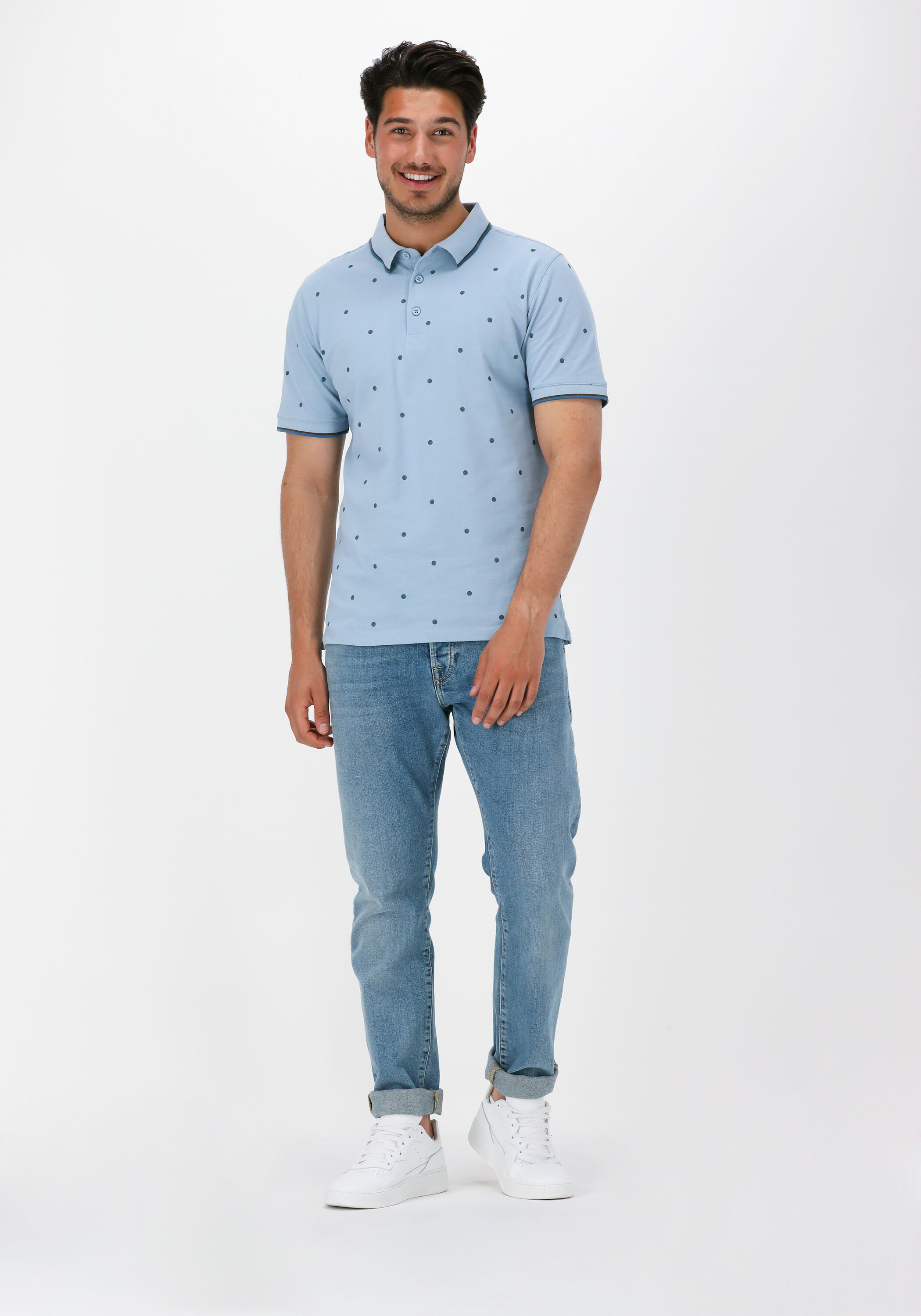 Blauwe KULTIVATE Polo PL DOTTED | Omoda