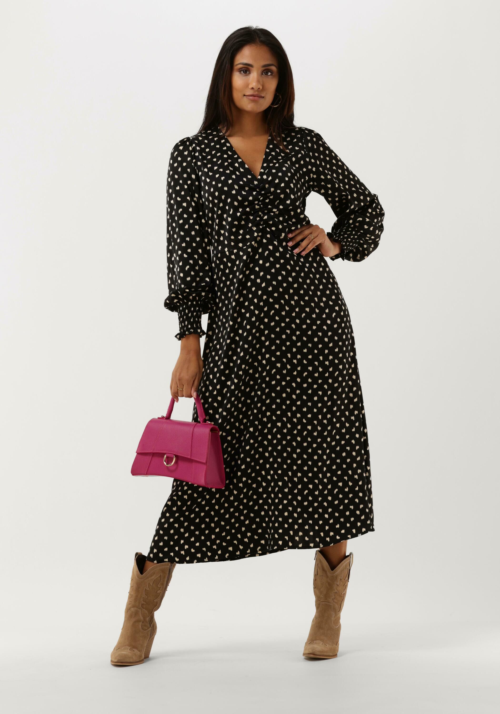 Zwarte NEO NOIR Maxi jurk HAYDEN FADING INK DRESS | Omoda