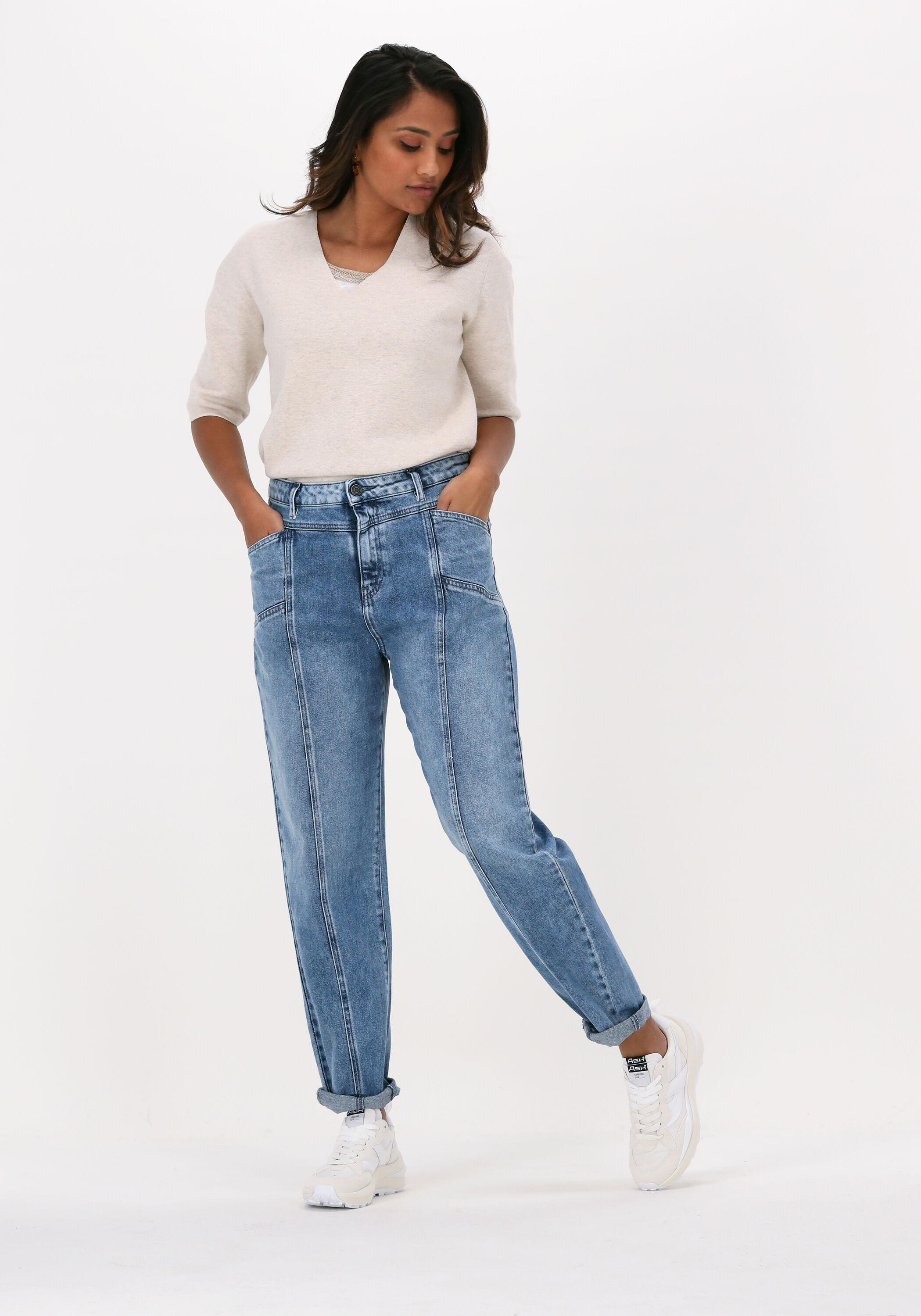 Witte KNIT-TED Top MAGGY | Omoda