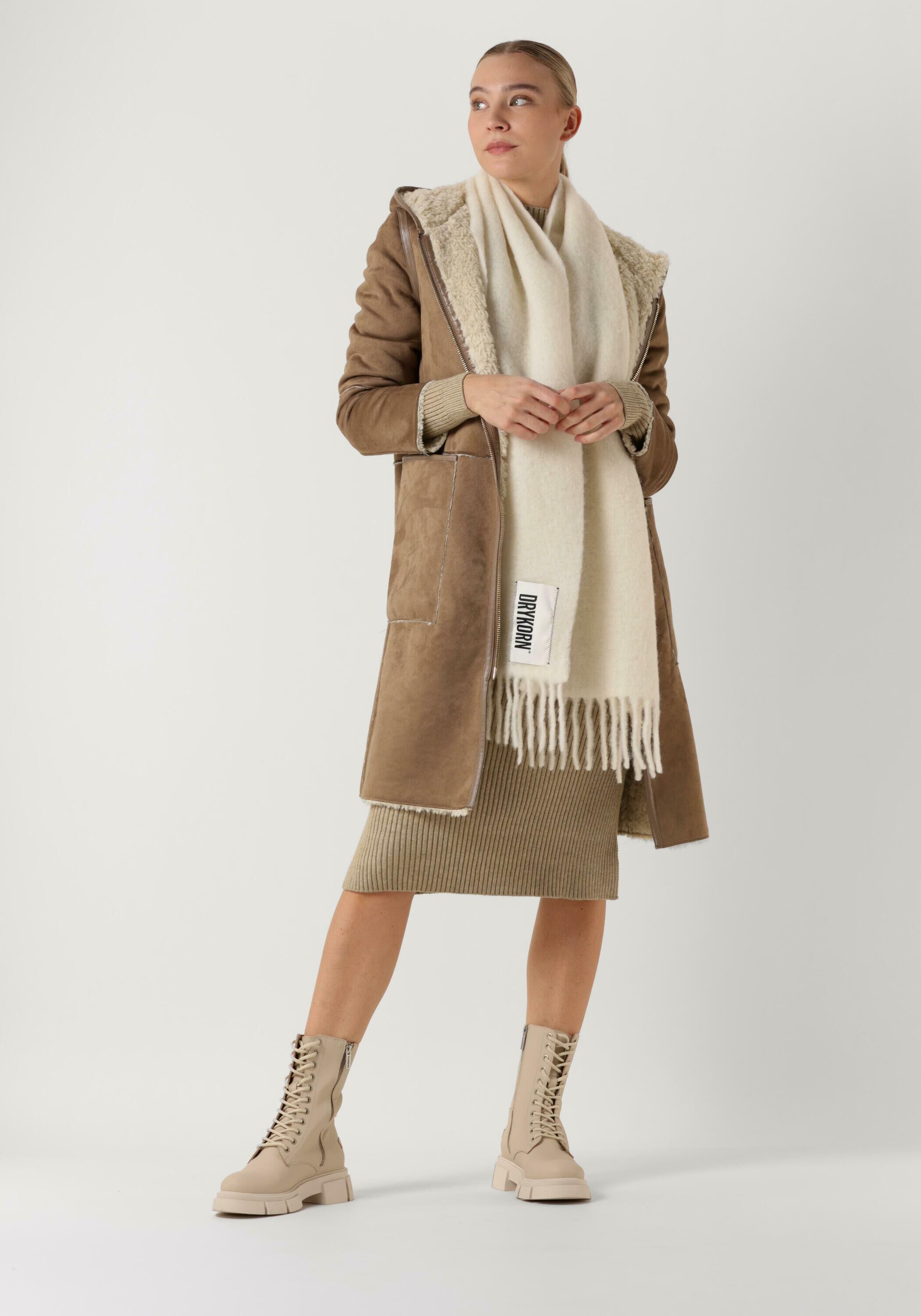 Donkergrijze GOOSECRAFT Leren jas ADELYN COAT | Omoda