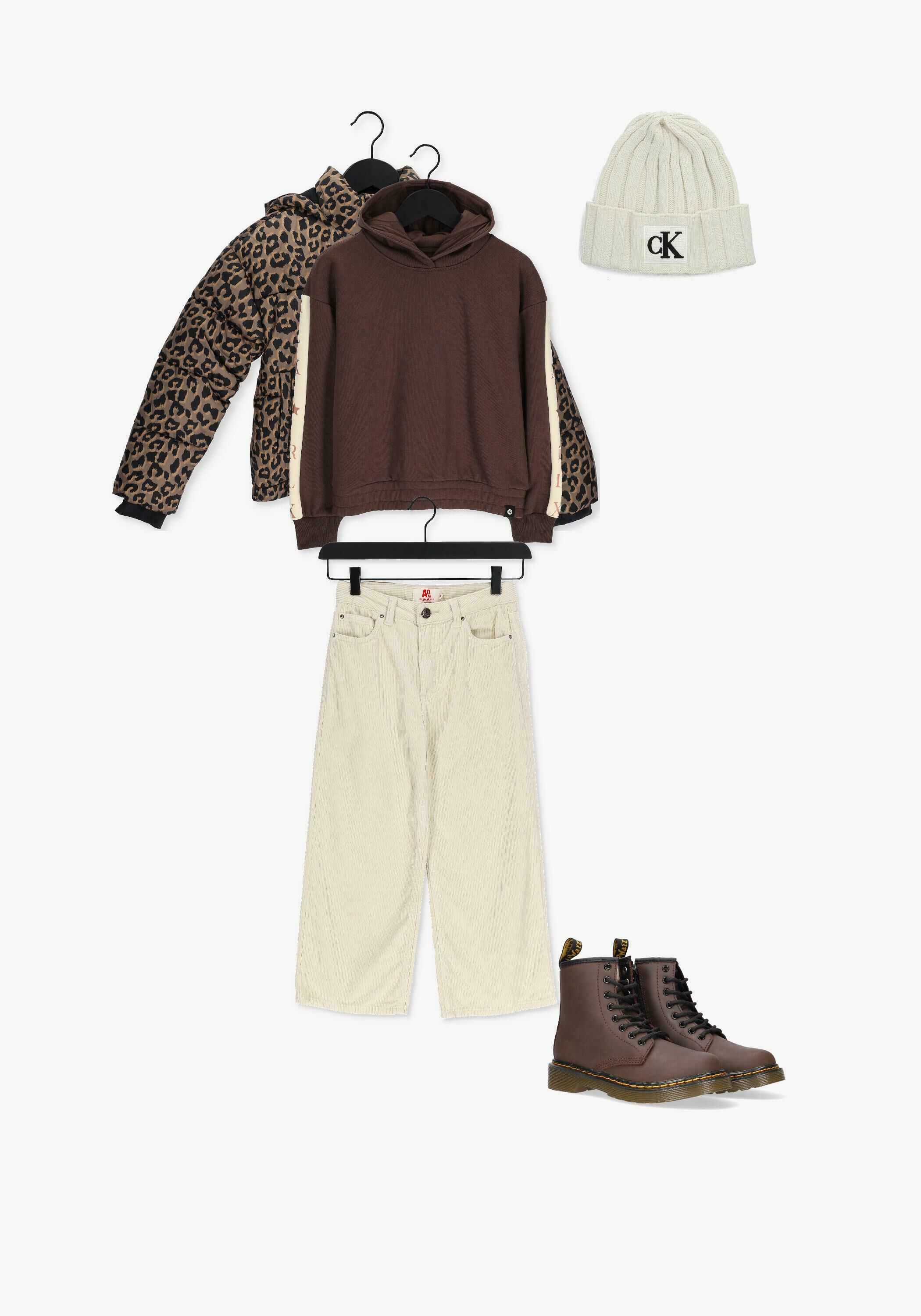 Taupe RAIZZED Gewatteerde jas LIMA ALLOVER | Omoda