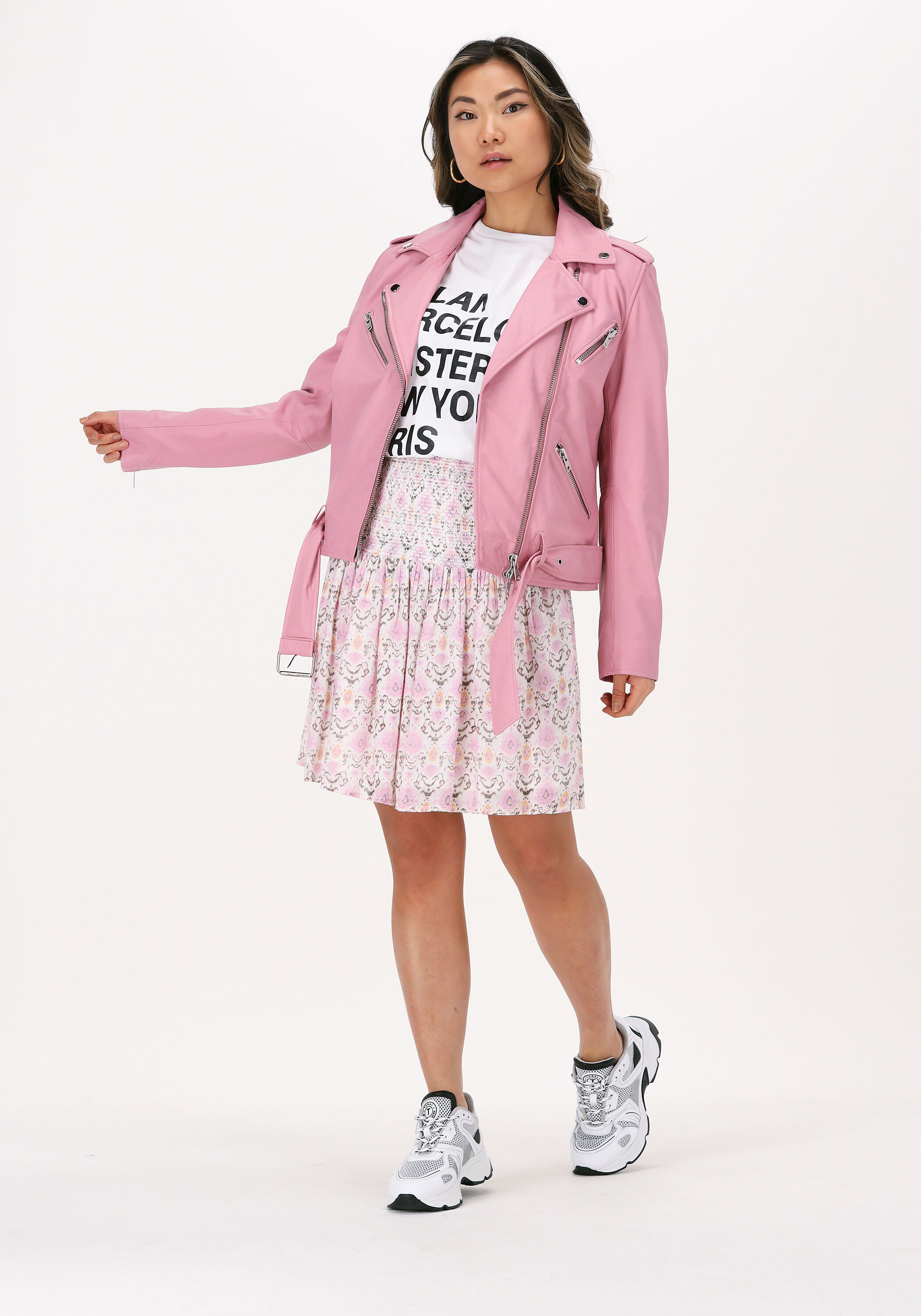 Roze IBANA Leren jas BARIE | Omoda