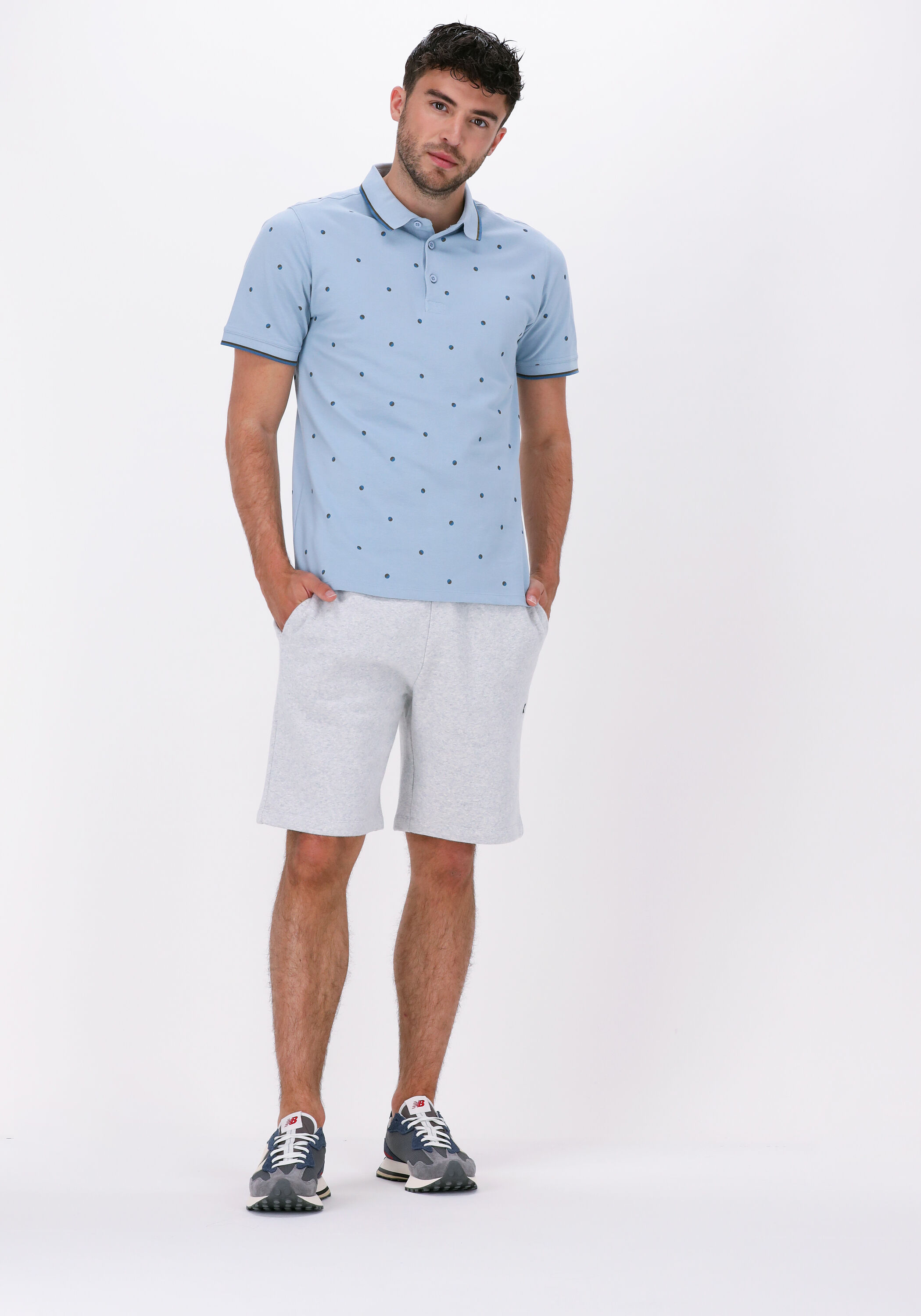 Blauwe KULTIVATE Polo PL DOTTED | Omoda
