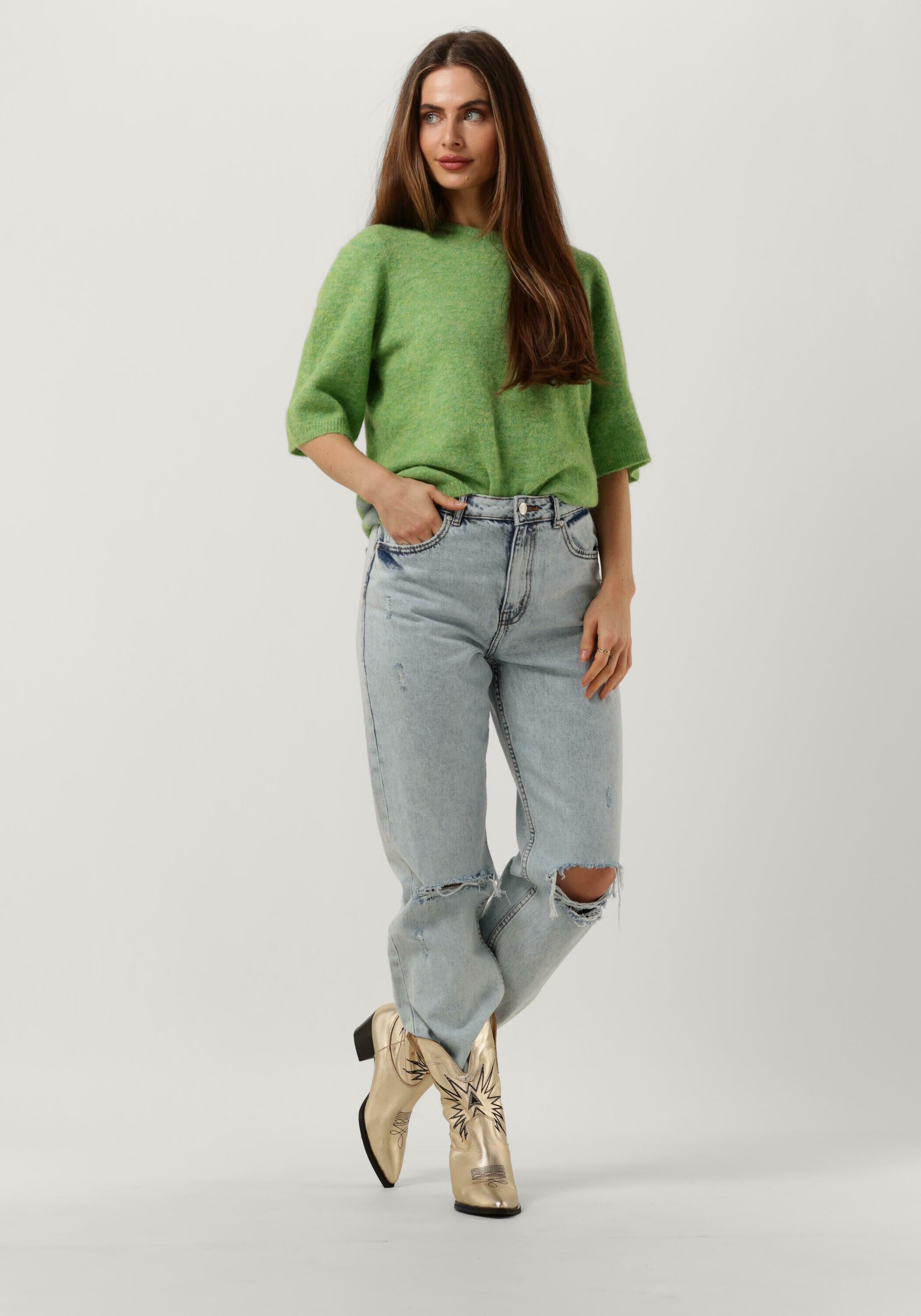 Groene GESTUZ Trui ALPHAGZ TEE | Omoda