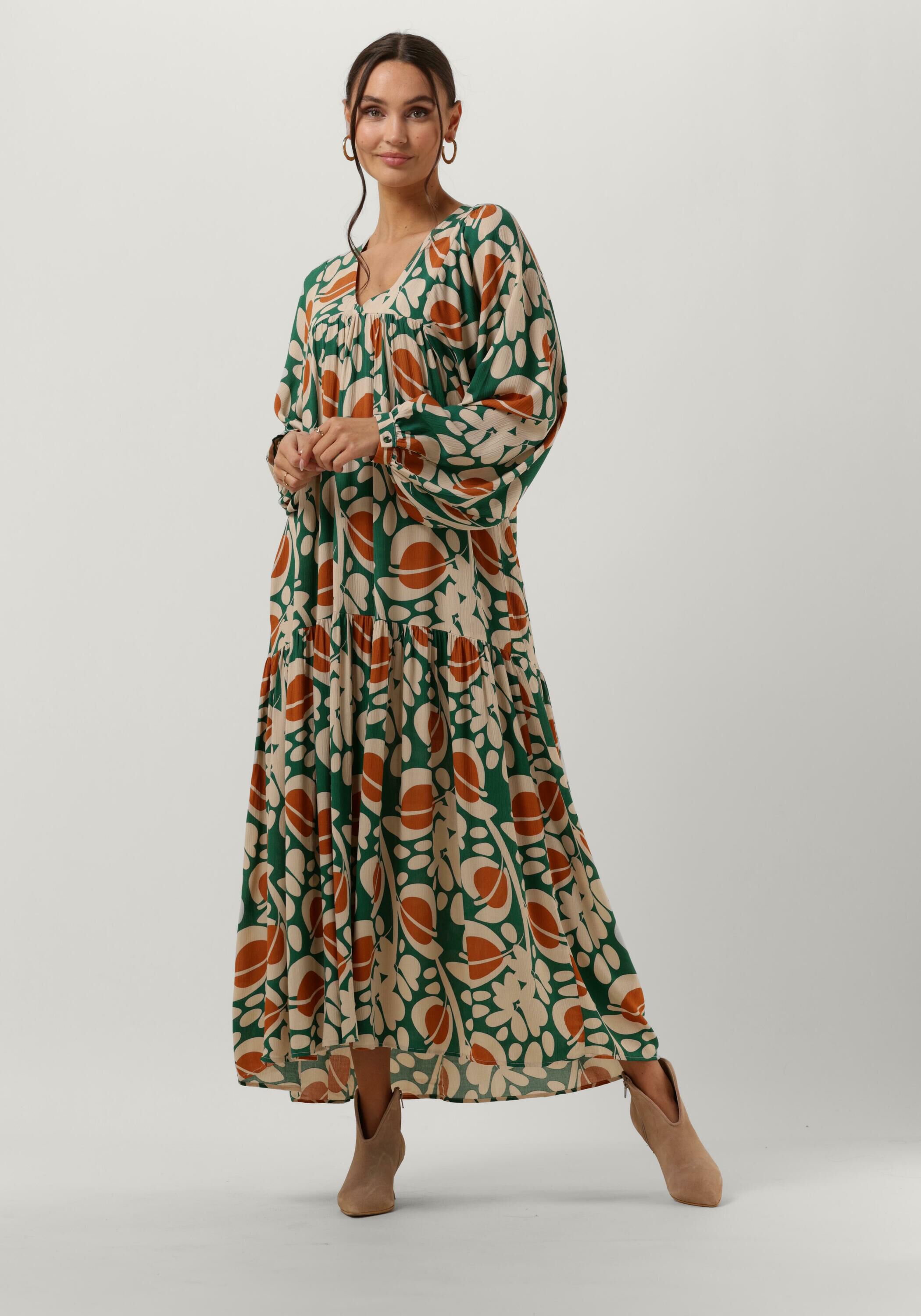 Groene BY-BAR Maxi jurk ROSA INDORE DRESS | Omoda