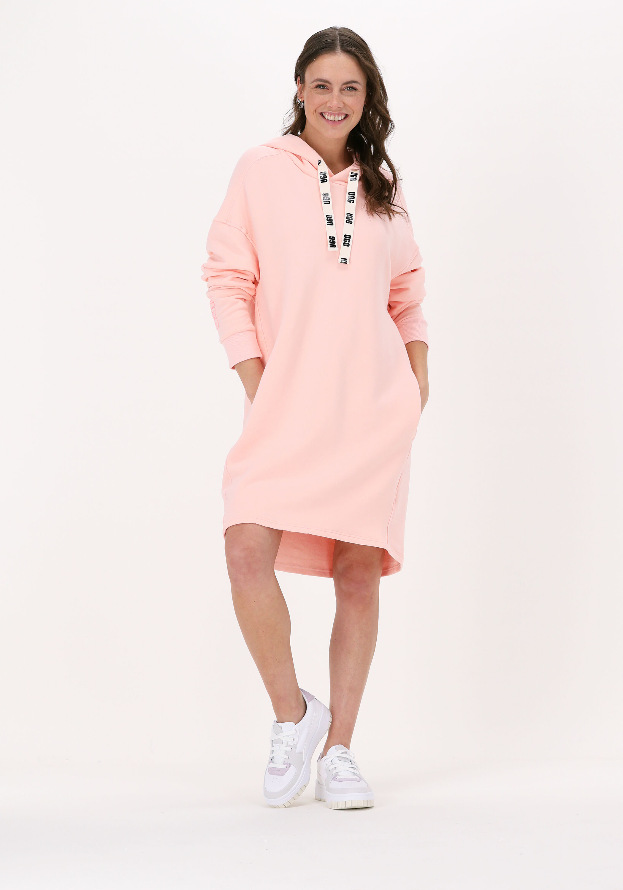 Roze UGG Mini jurk W ADERYN HOODIE DRESS | Omoda