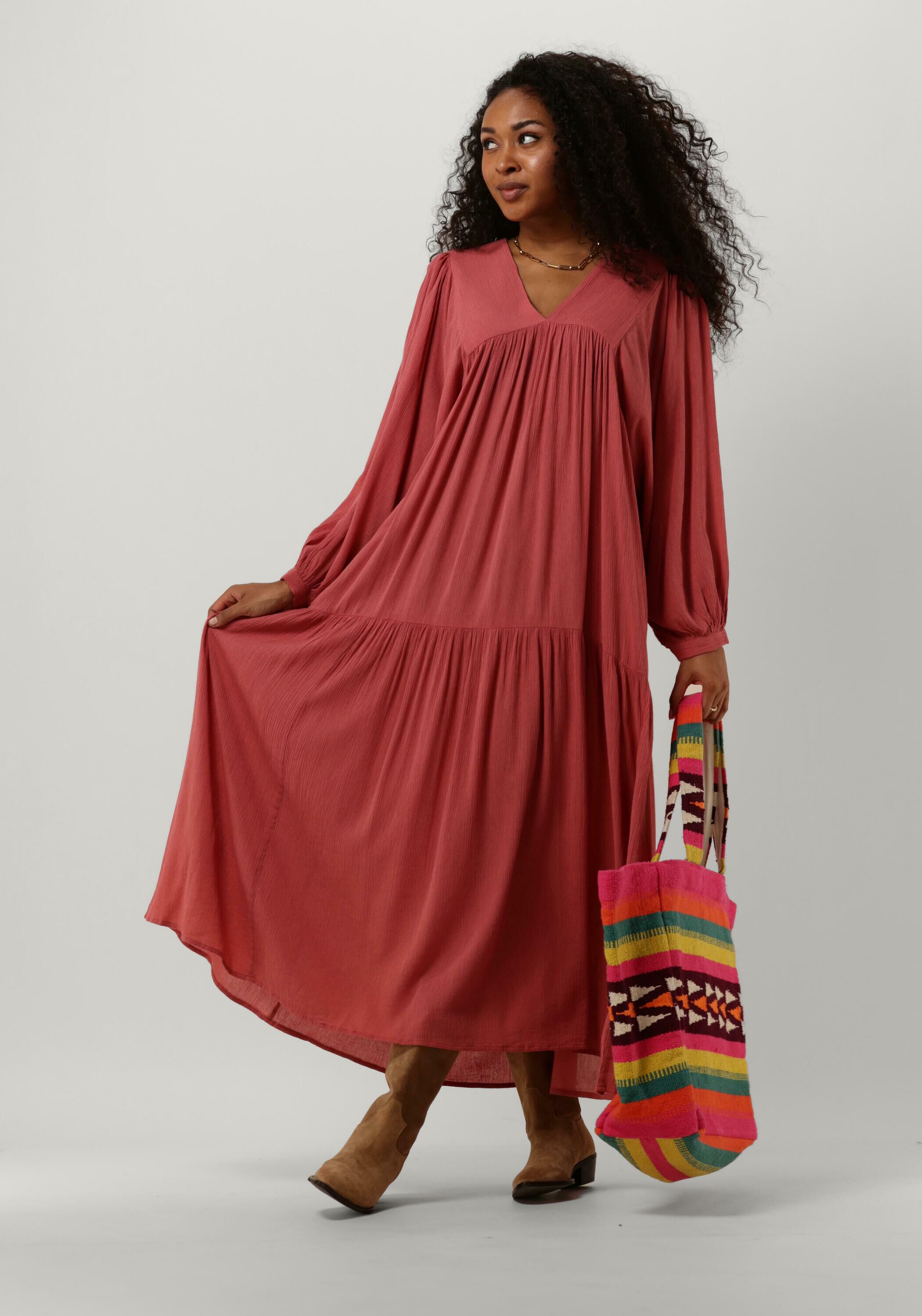 Roze BY-BAR Maxi jurk ROSA DRESS | Omoda