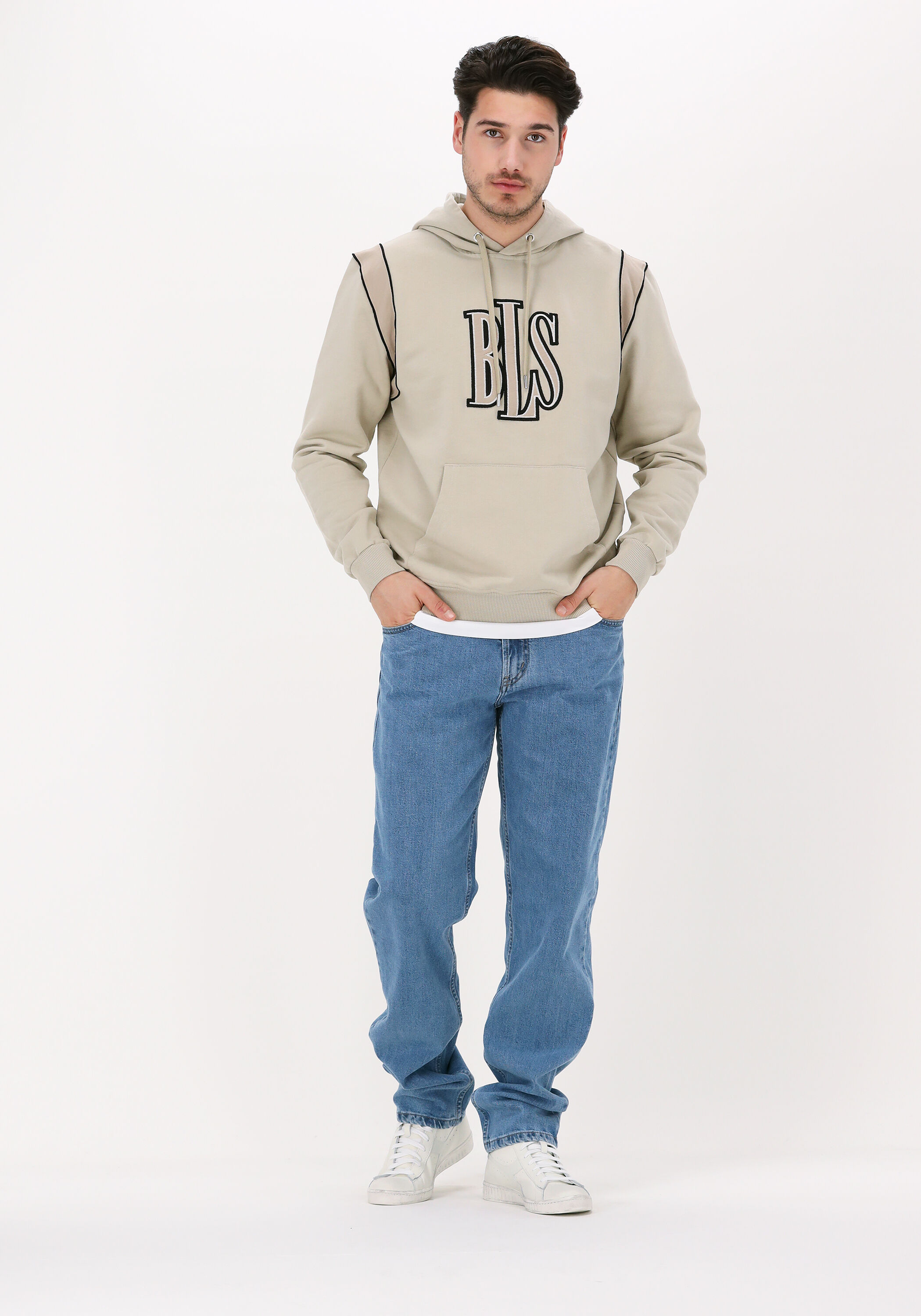 Lichtblauwe BLS HAFNIA Straight leg jeans COMPASS JEANS | Omoda