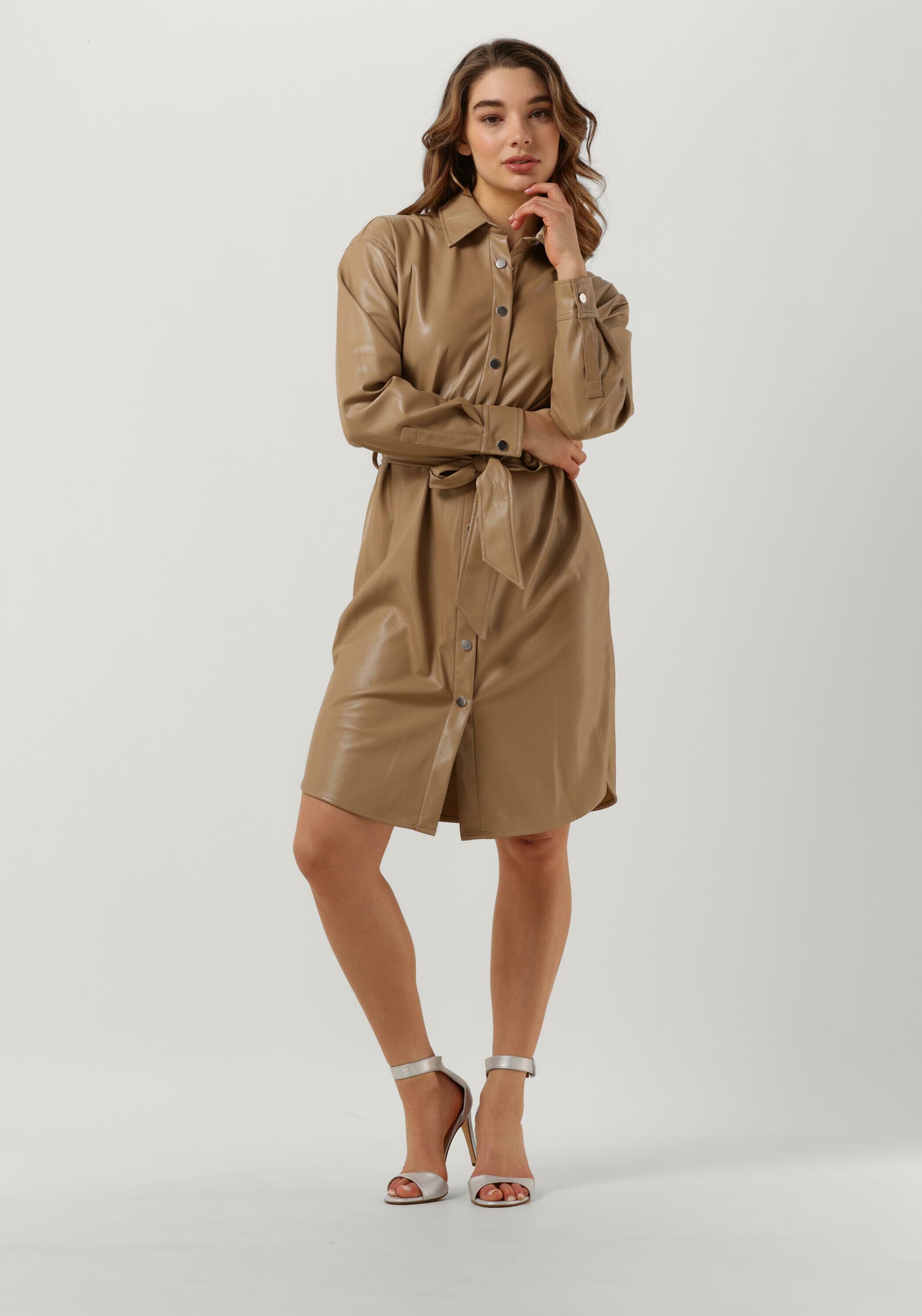 Taupe GUESS Mini jurk EUDOKIA DRESS | Omoda