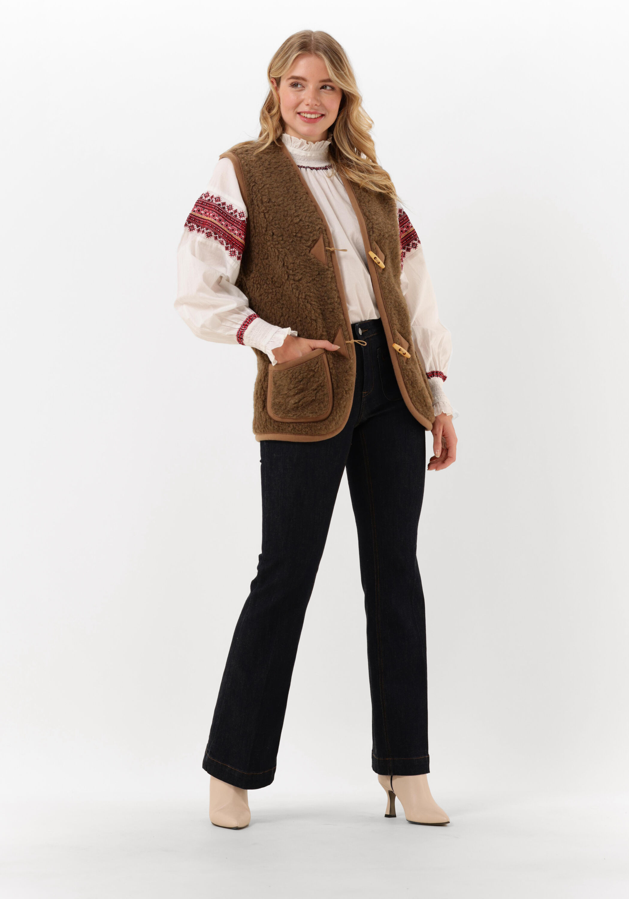 Donkerblauwe MKT STUDIO Wide jeans THE DIANA WILSON | Omoda
