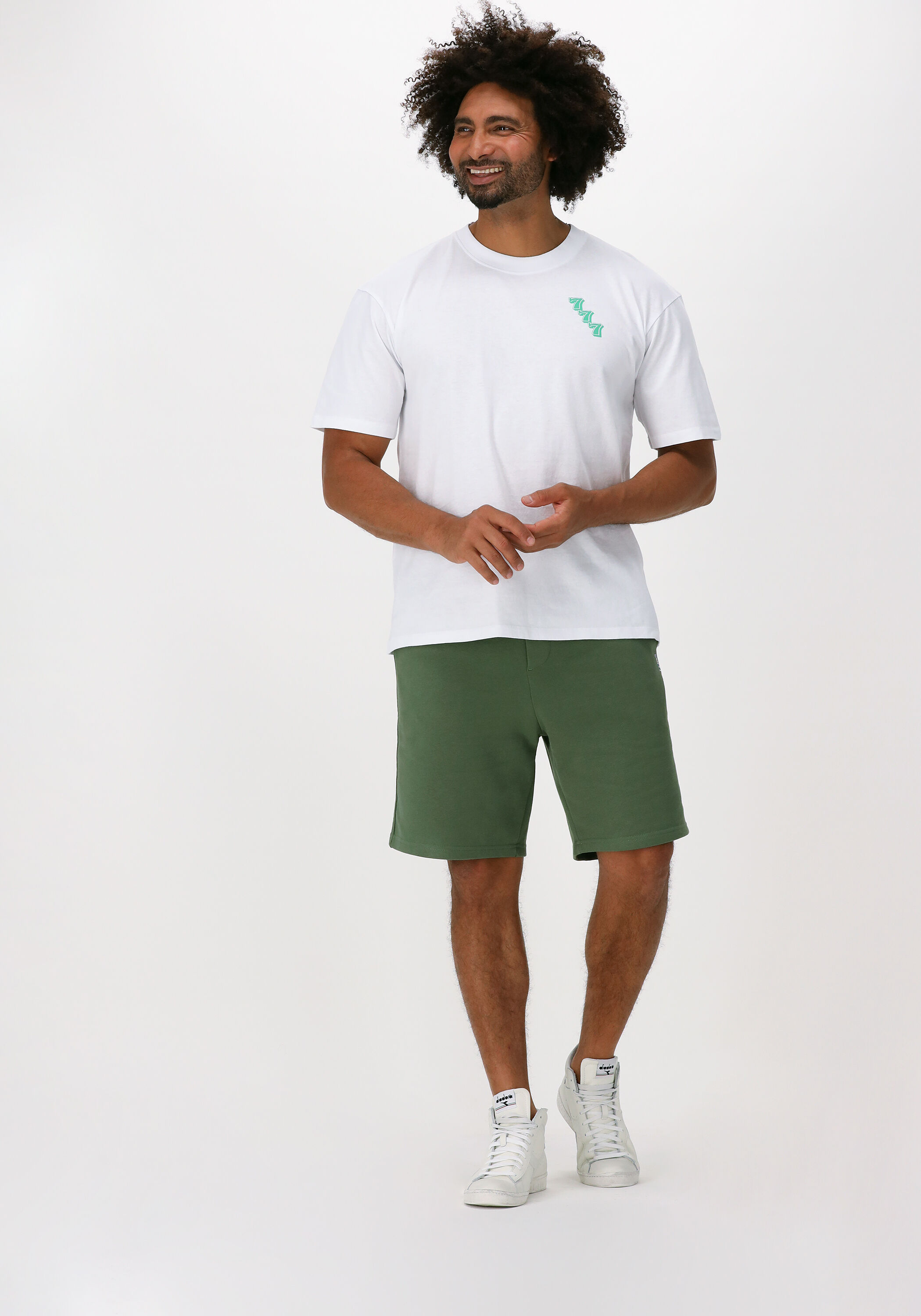 Witte EDWIN T-shirt LUCKY OTOKO TS | Omoda