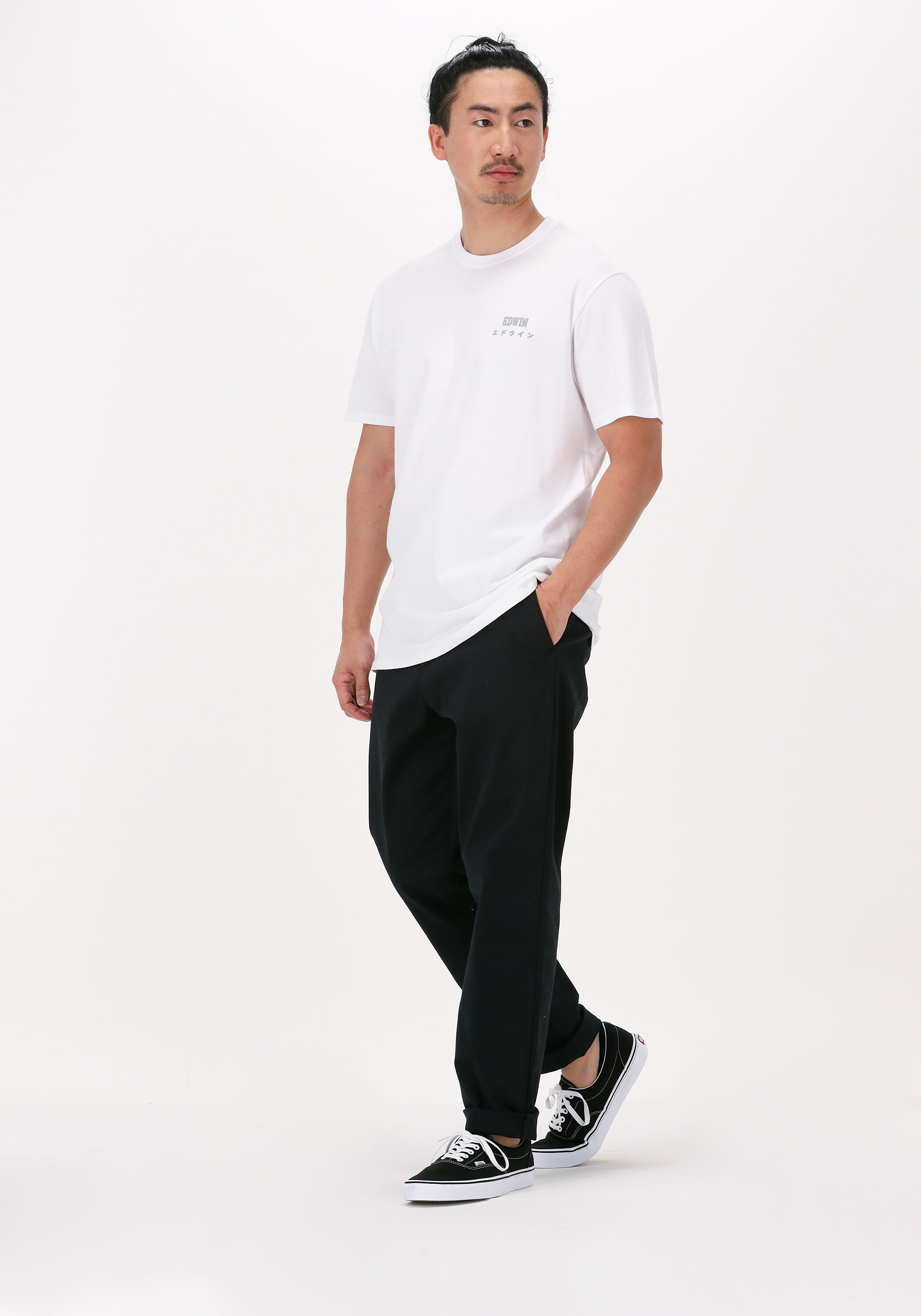 Witte EDWIN T-shirt EDWIN LOGO CHEST TS | Omoda