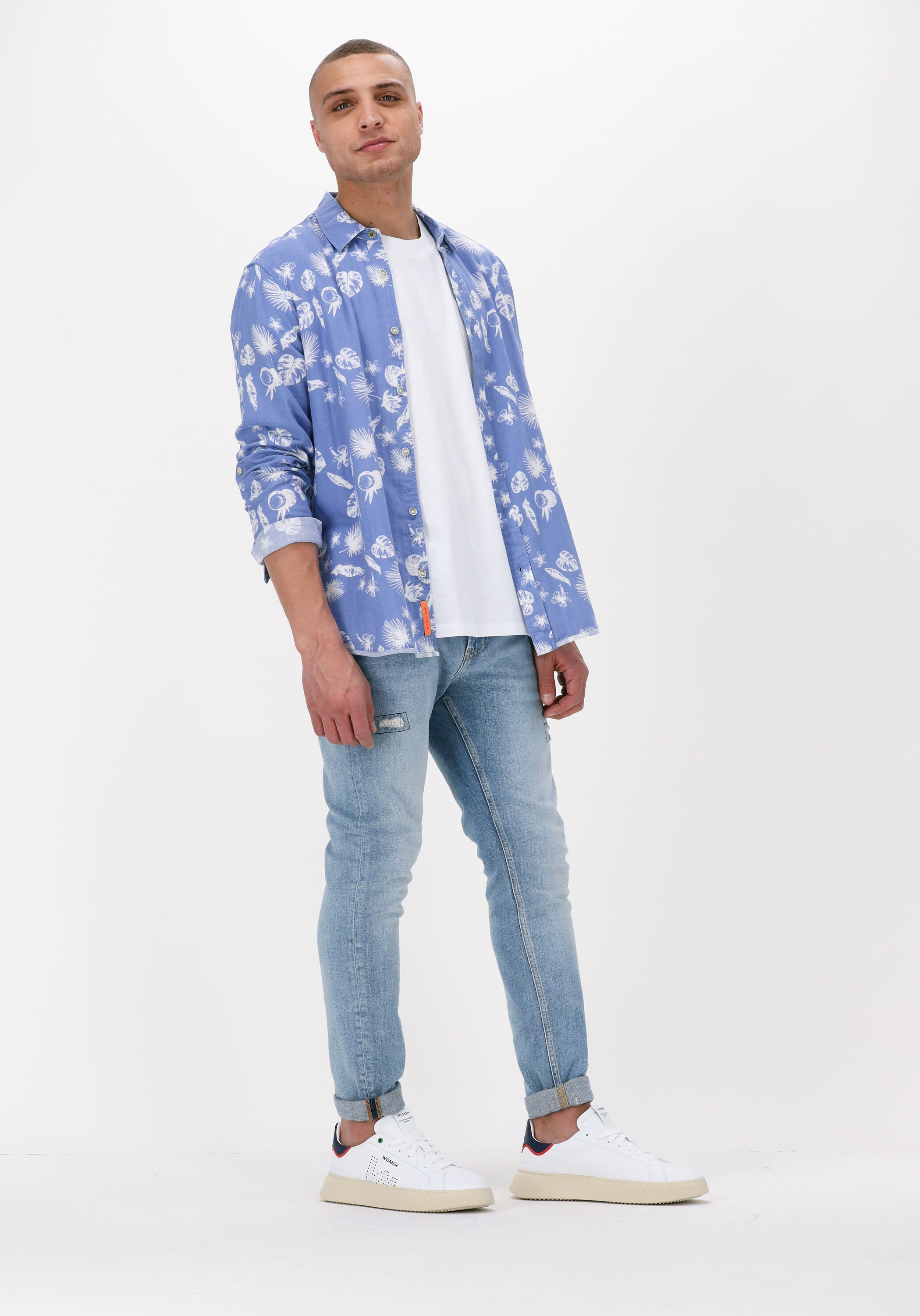 Witte EDWIN T-shirt LUCKY OTOKO TS | Omoda