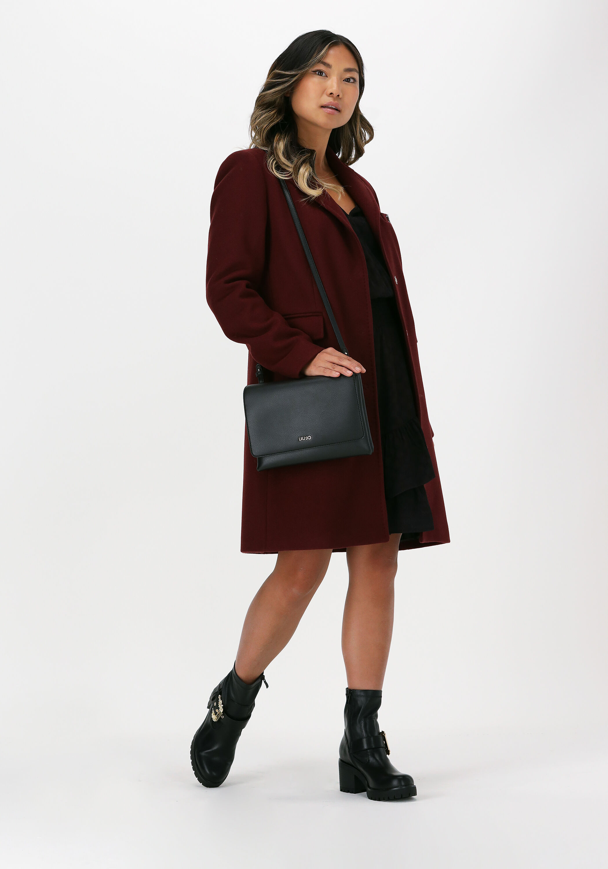 Zwarte MICHAEL KORS Mini jurk JULIA MK LOGO JDQ DRESS | Omoda