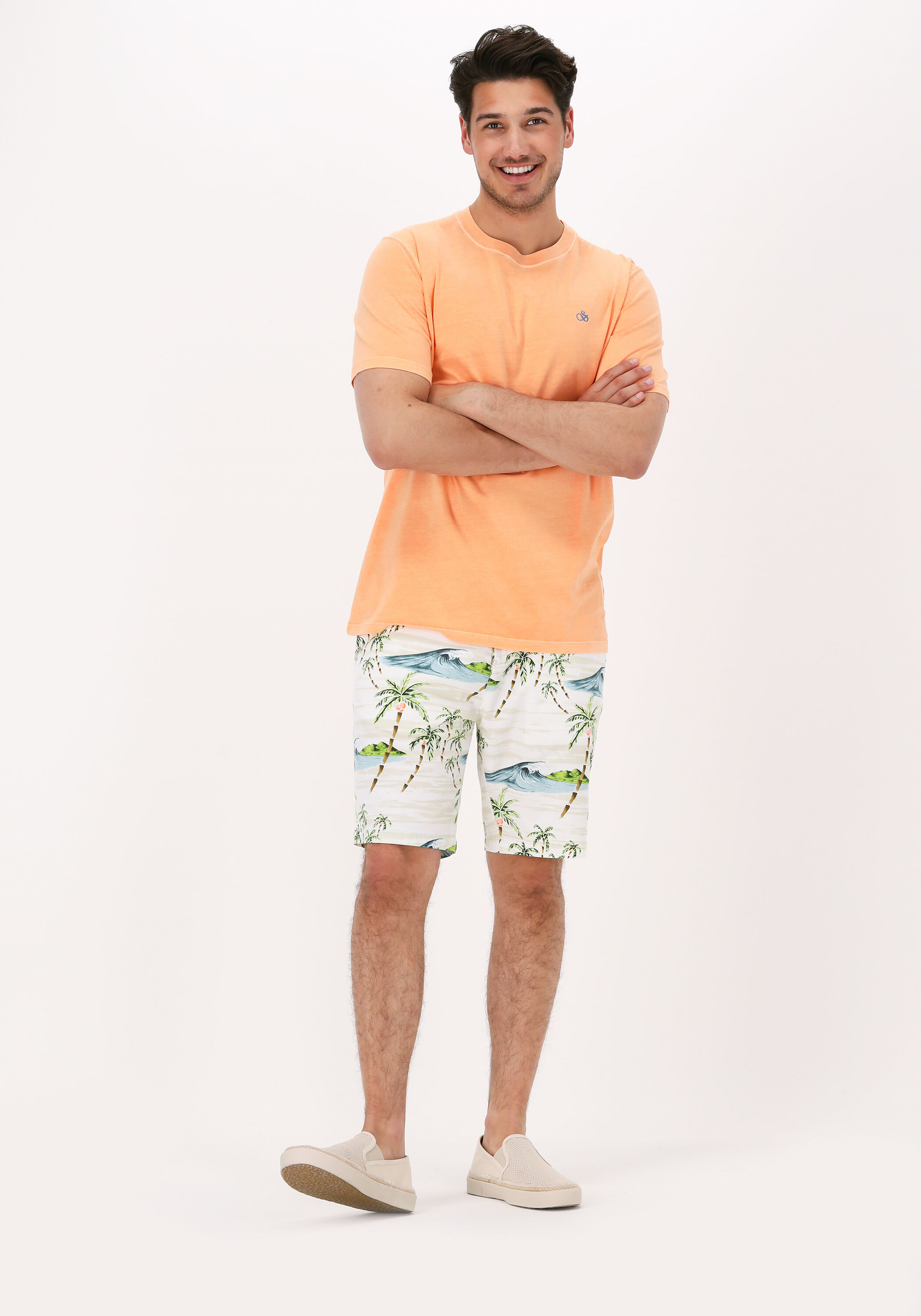 Gebroken wit SCOTCH & SODA Korte broek FAVE PRINTED PIMA COTTON SHORTK ...