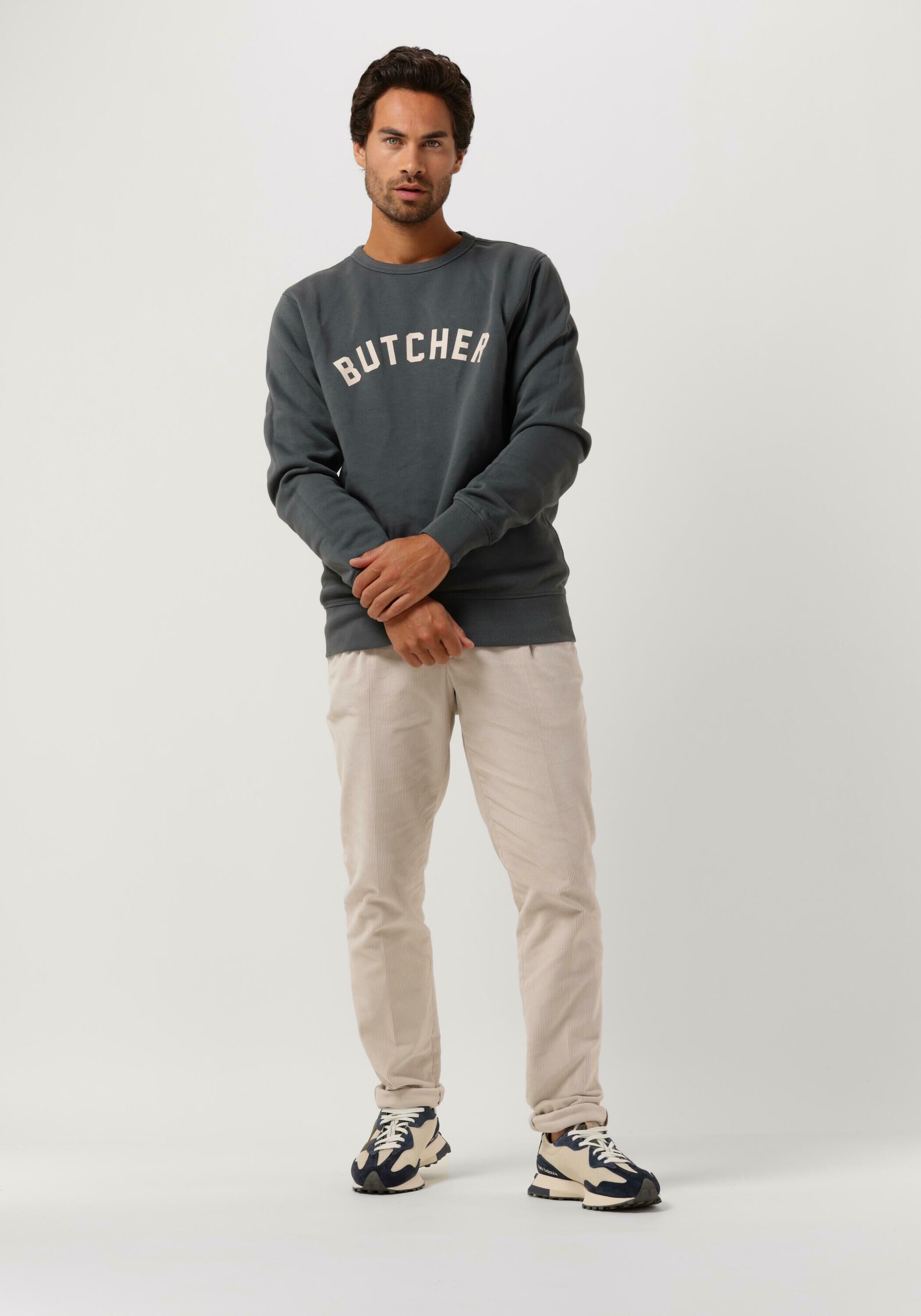 Grijze BUTCHER OF BLUE Trui BUTCHER ARMY CREW | Omoda