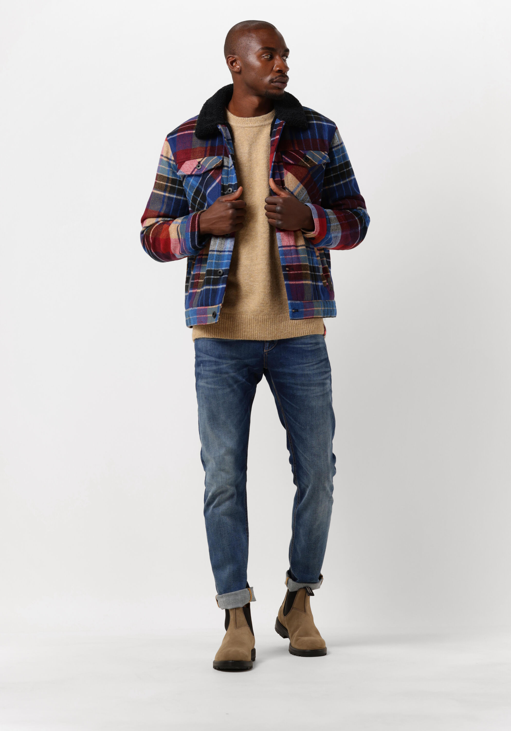 Multi SCOTCH & SODA Jack SHERPA-LINED TRUCKER JACKET | Omoda