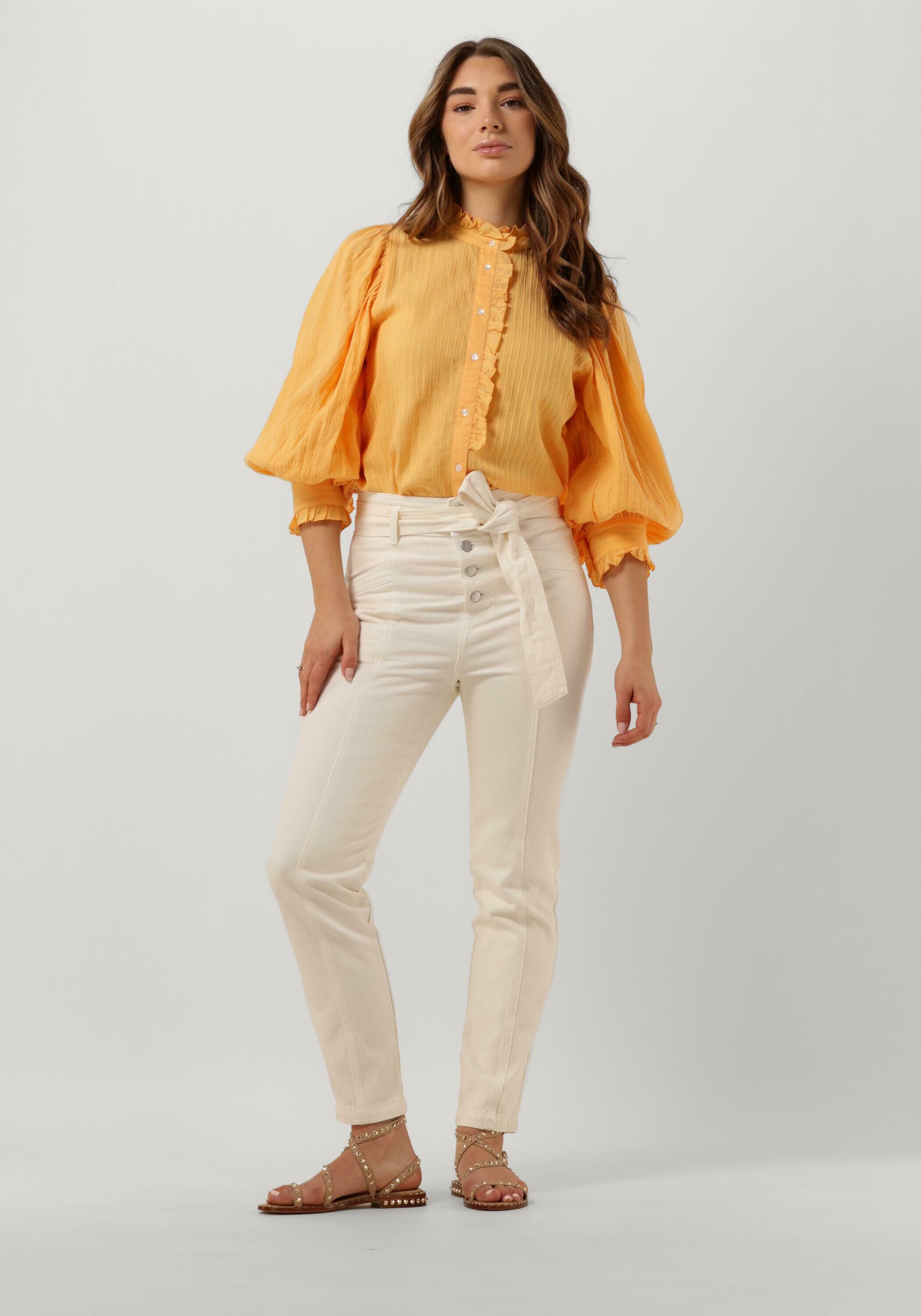 Witte CIRCLE OF TRUST Slim fit jeans BODI COLORED | Omoda
