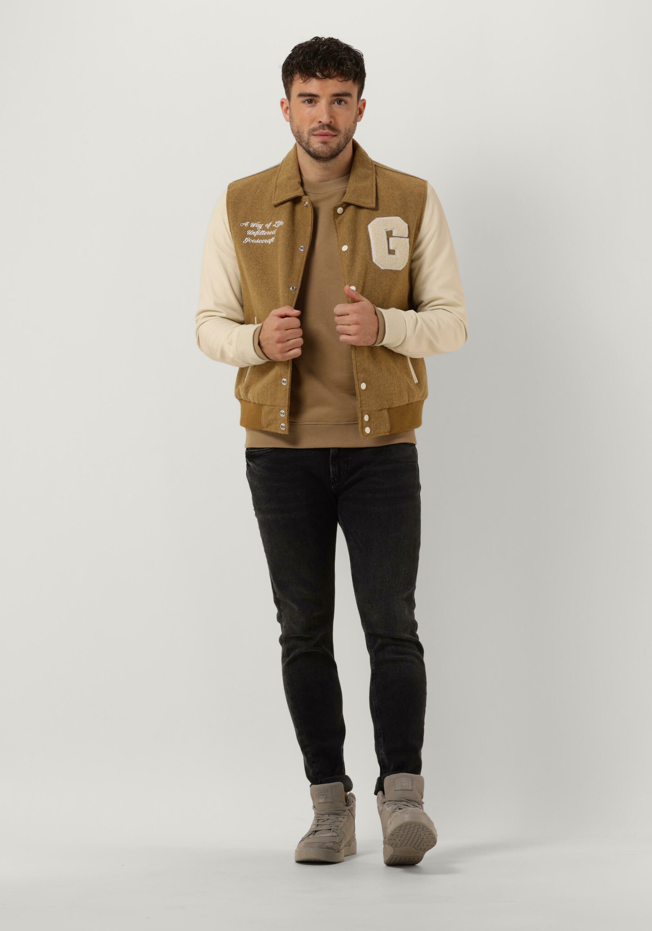 Bruine GOOSECRAFT Jack GC VARSITY JACKET | Omoda