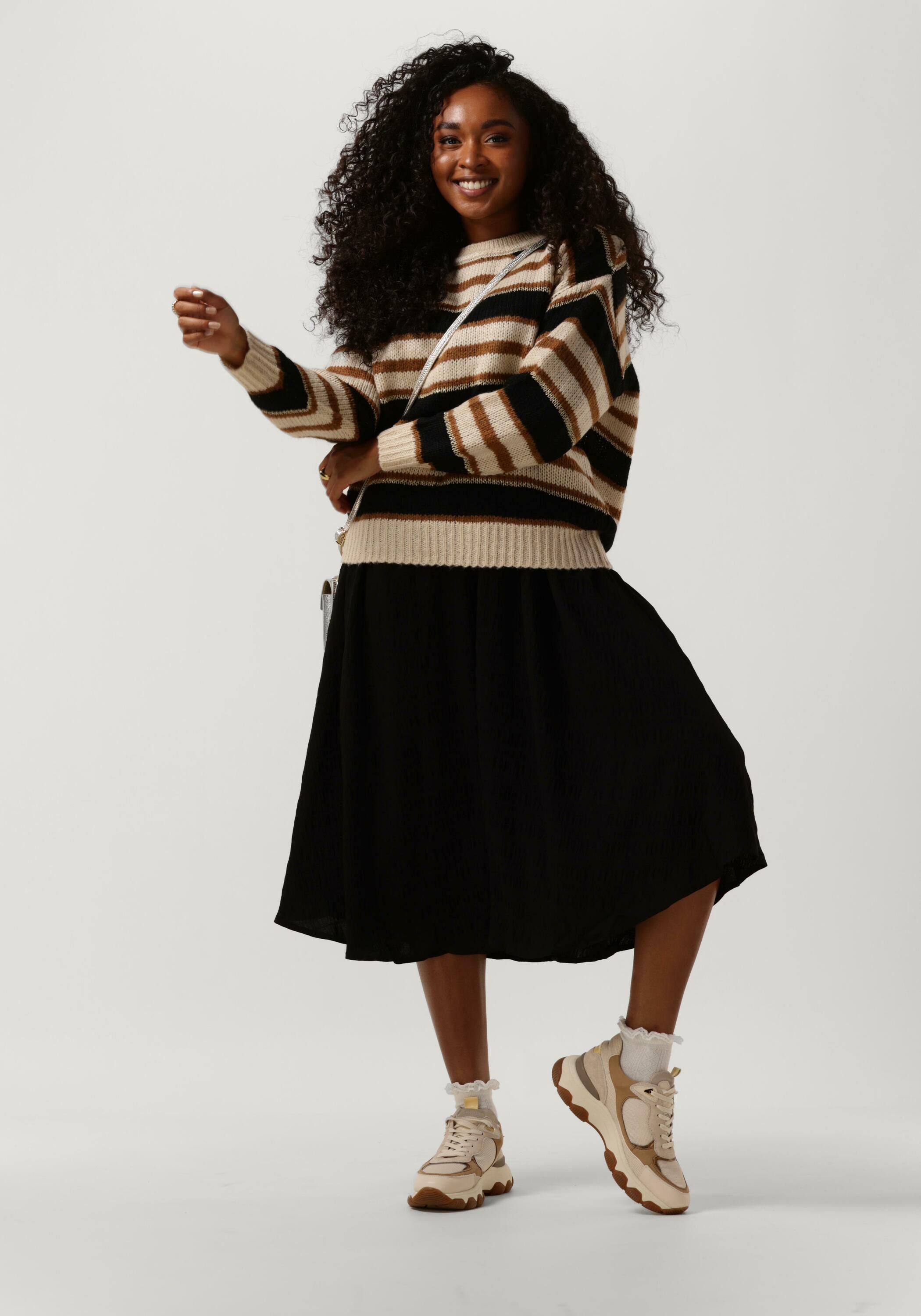 Zwarte LOLLYS LAUNDRY Midi jurk BOSTON DRESS | Omoda