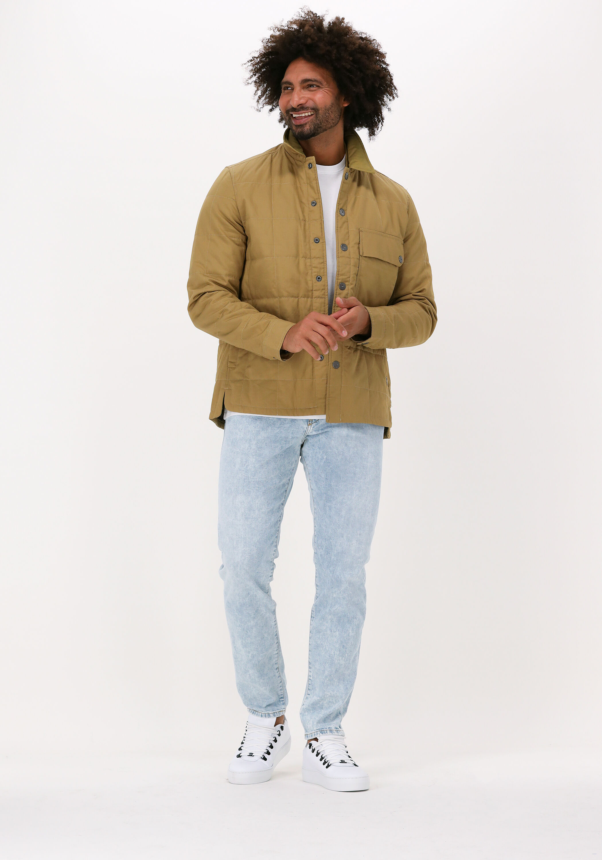 Witte EDWIN T-shirt EDWIN LOGO CHEST TS | Omoda