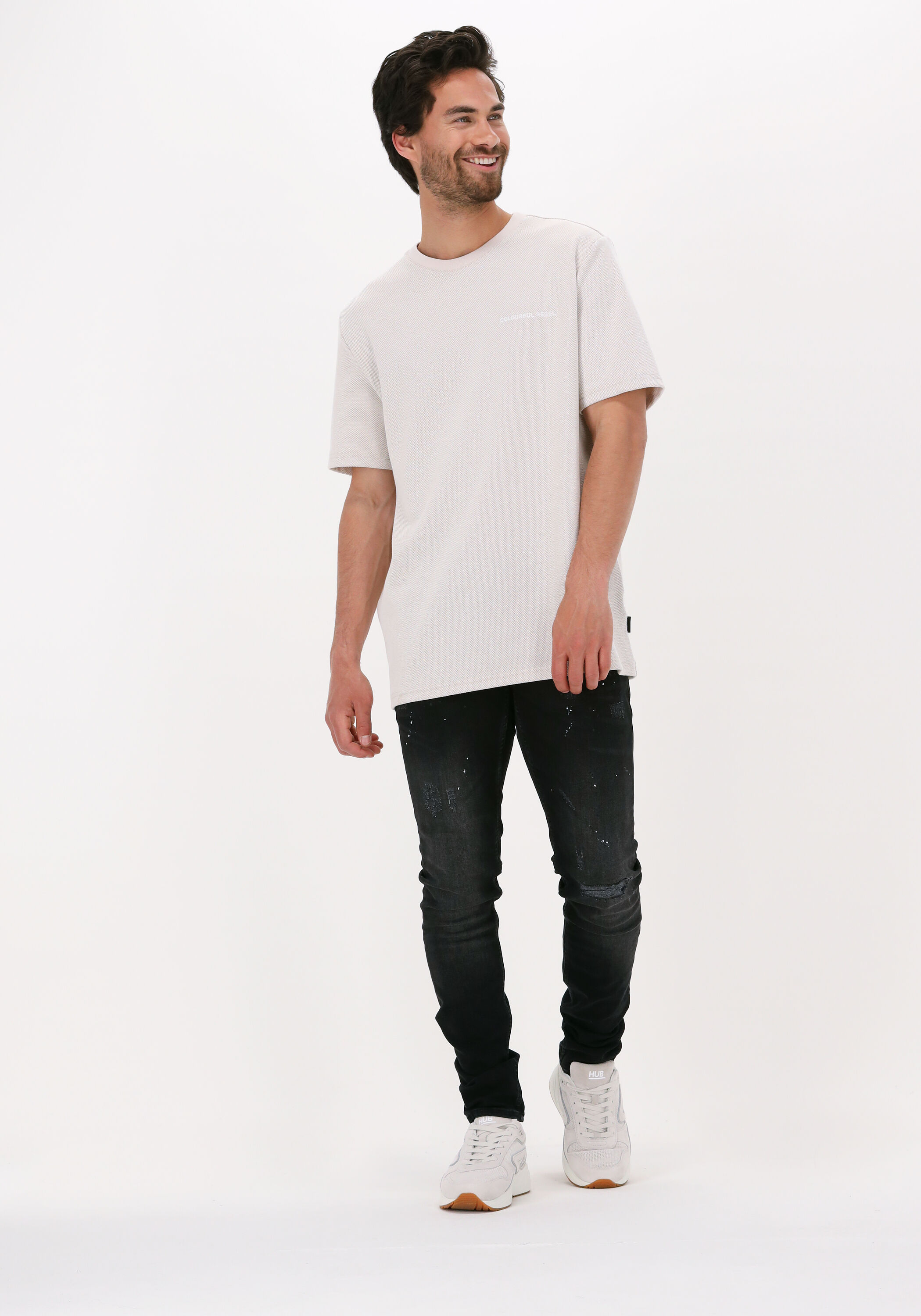 Beige COLOURFUL REBEL T-shirt STRUCTURE TEE | Omoda