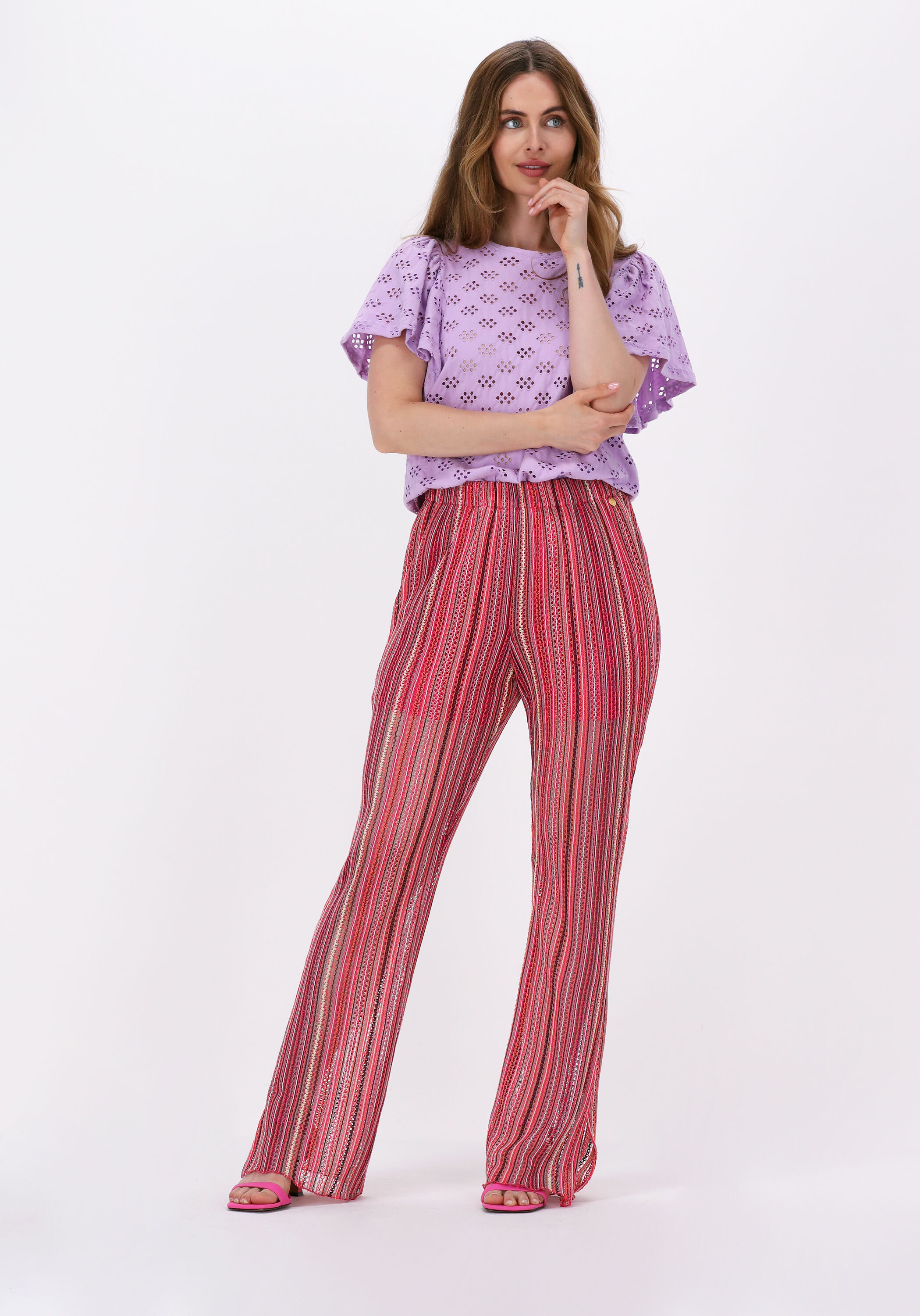 Paarse FREEBIRD T-shirt LOTTIE T-SHIRT | Omoda