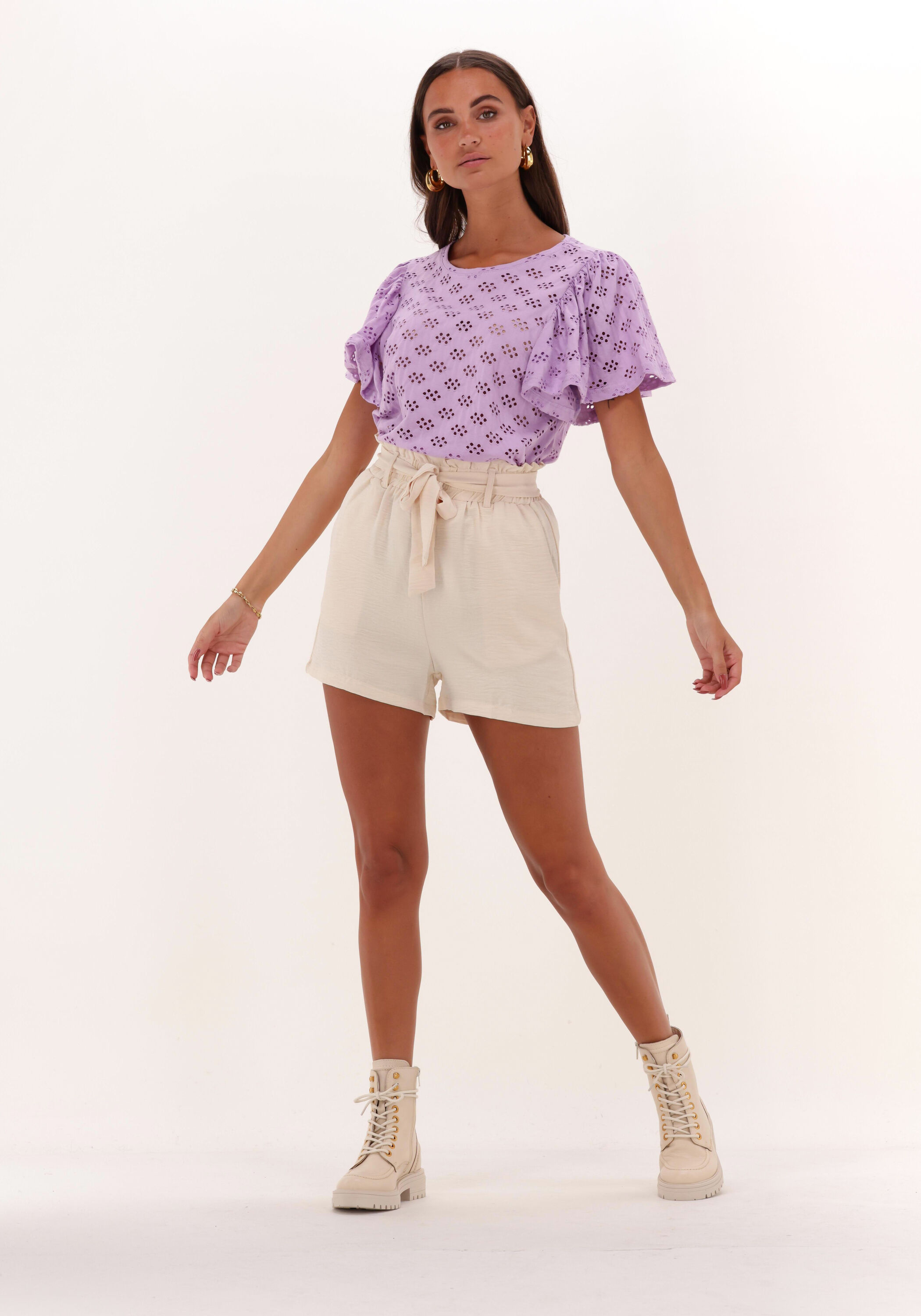 Paarse FREEBIRD T-shirt LOTTIE T-SHIRT | Omoda