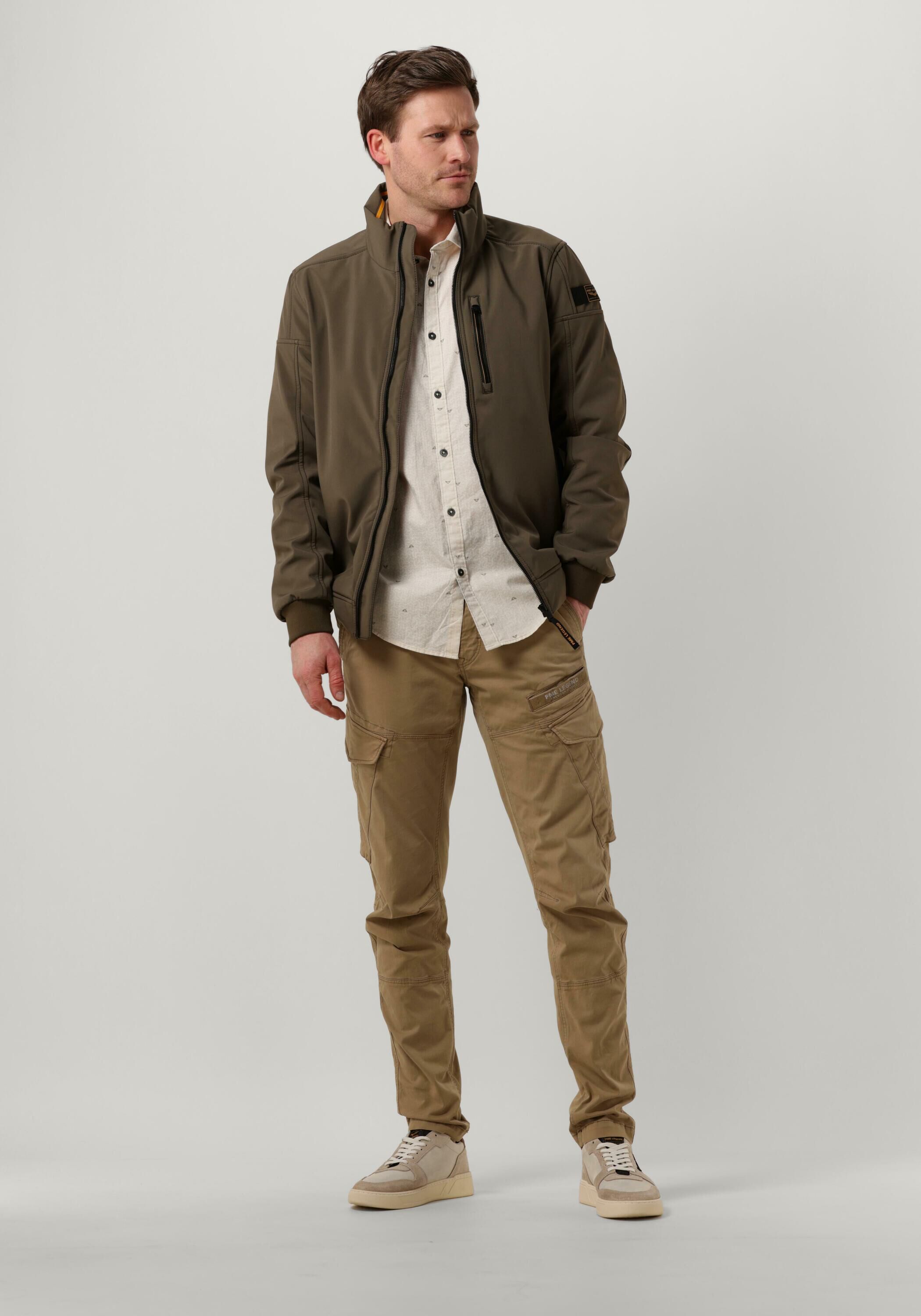 Beige PME LEGEND Casual overhemd LONG SLEEVE SHIRT PRINT ON CTN SLUB ...