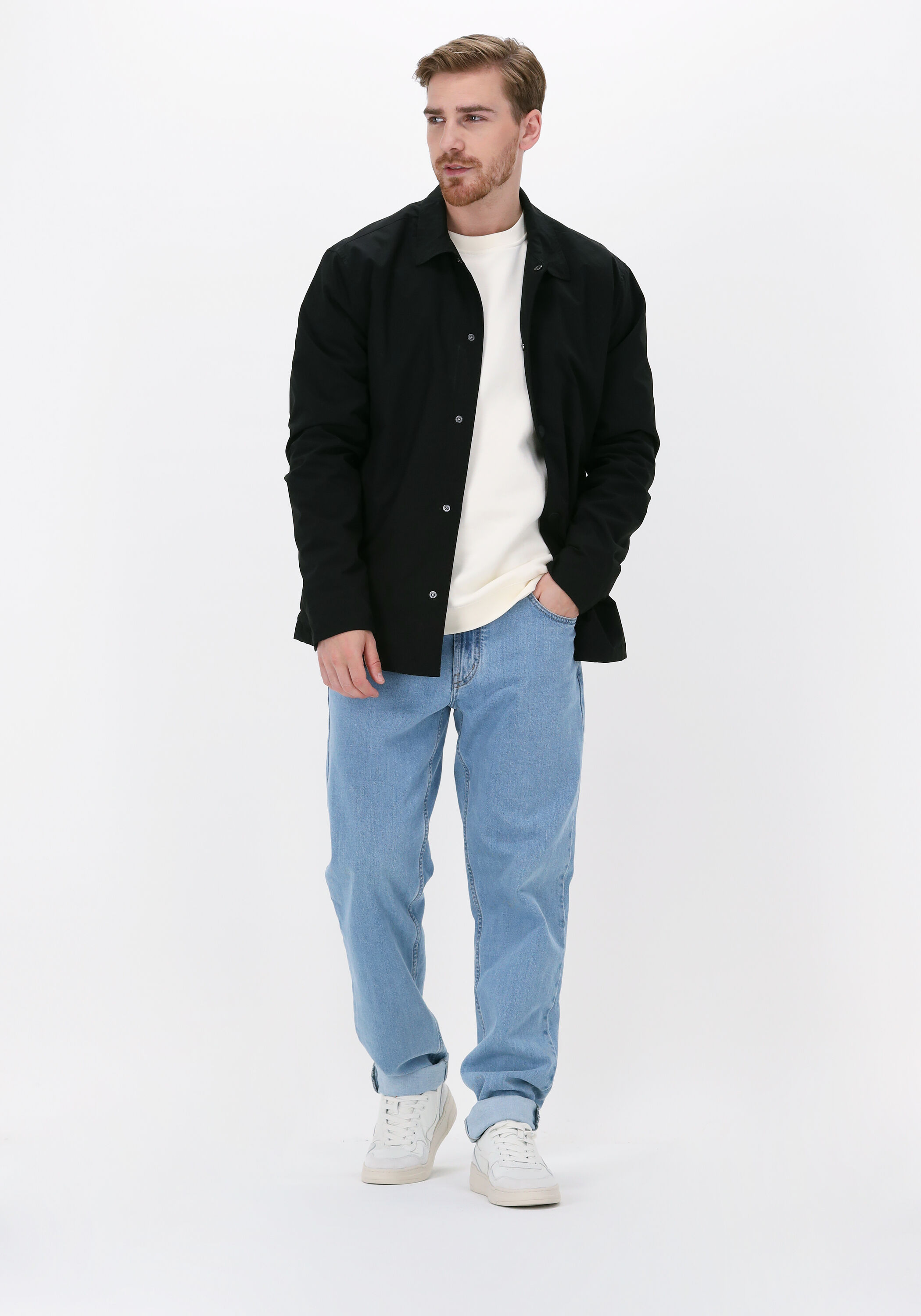 Lichtblauwe BLS HAFNIA Straight leg jeans COMPASS JEANS | Omoda