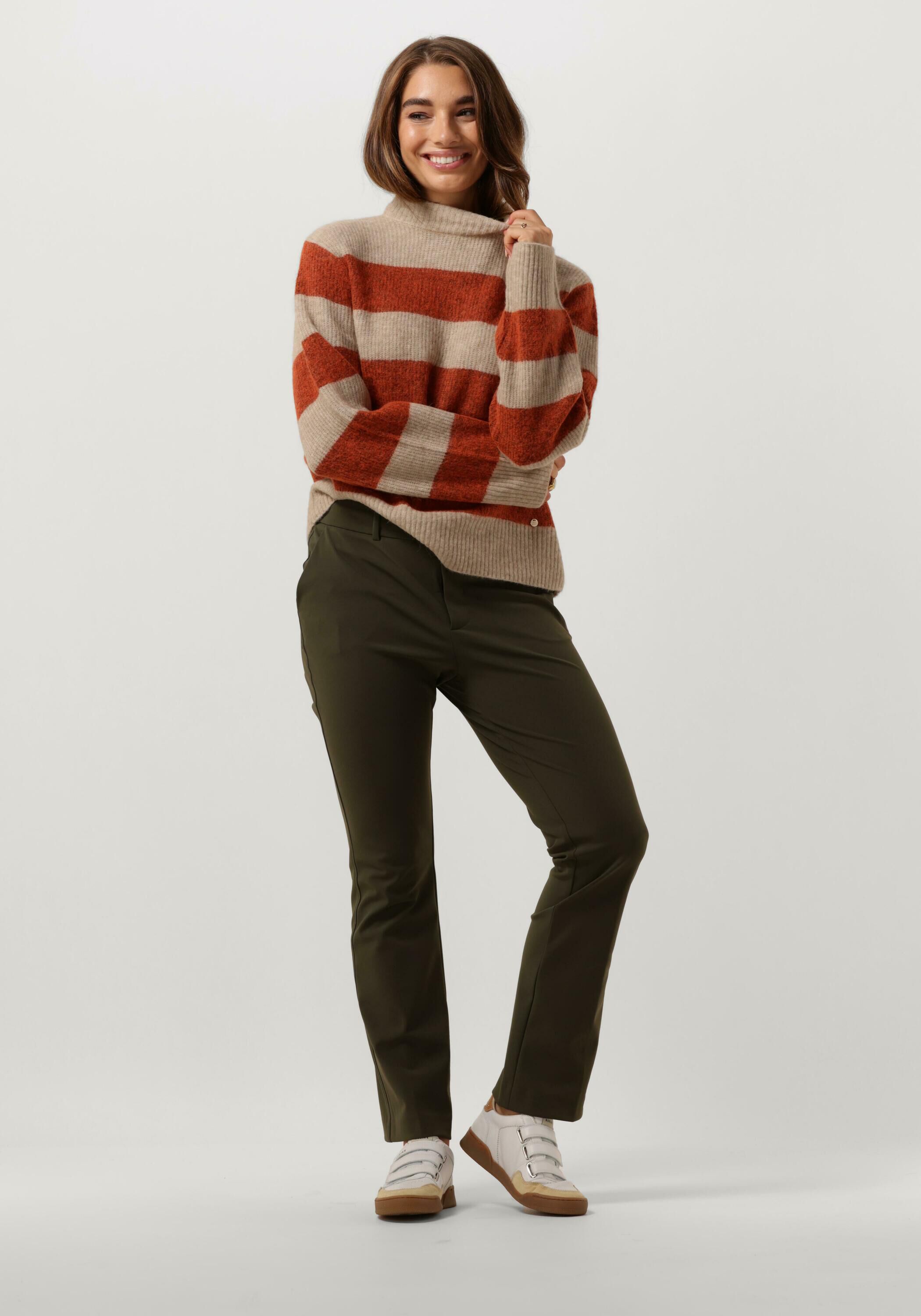 Oranje MOS MOSH Coltrui MMAIDY THORA STRIPE ROLLNECK KNIT | Omoda