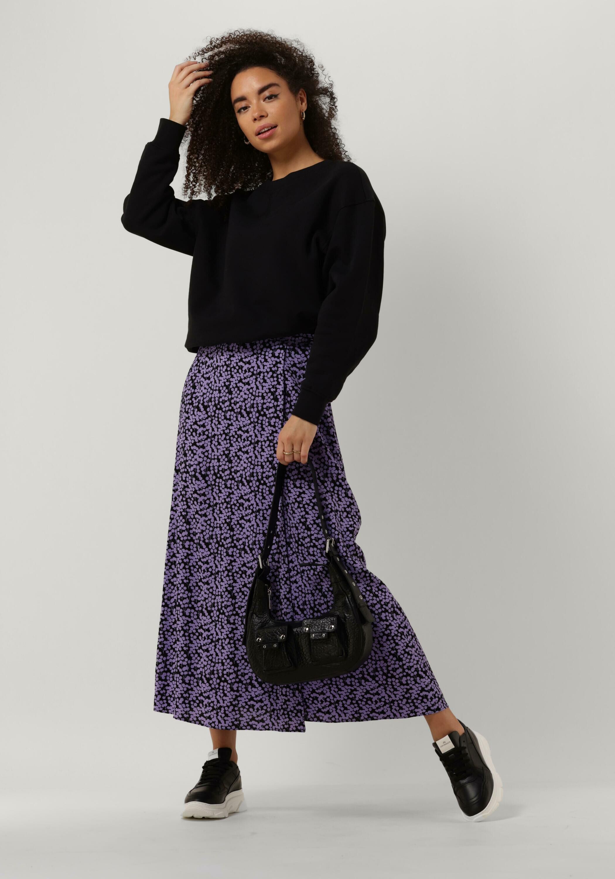 Paarse MODSTRÖM Midirok CHESLI MD PRINT SKIRT | Omoda
