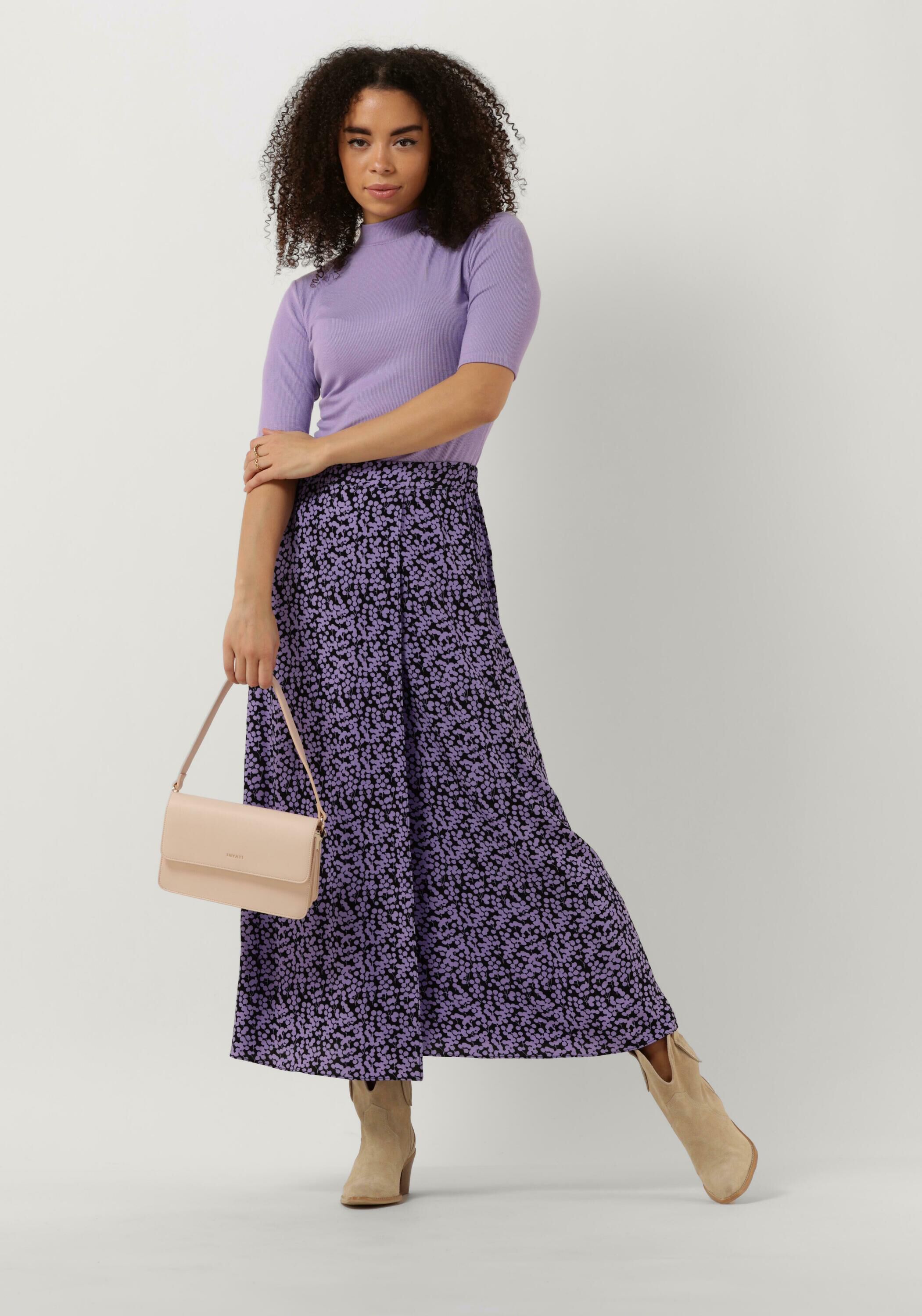 Paarse MODSTRÖM Midirok CHESLI MD PRINT SKIRT | Omoda
