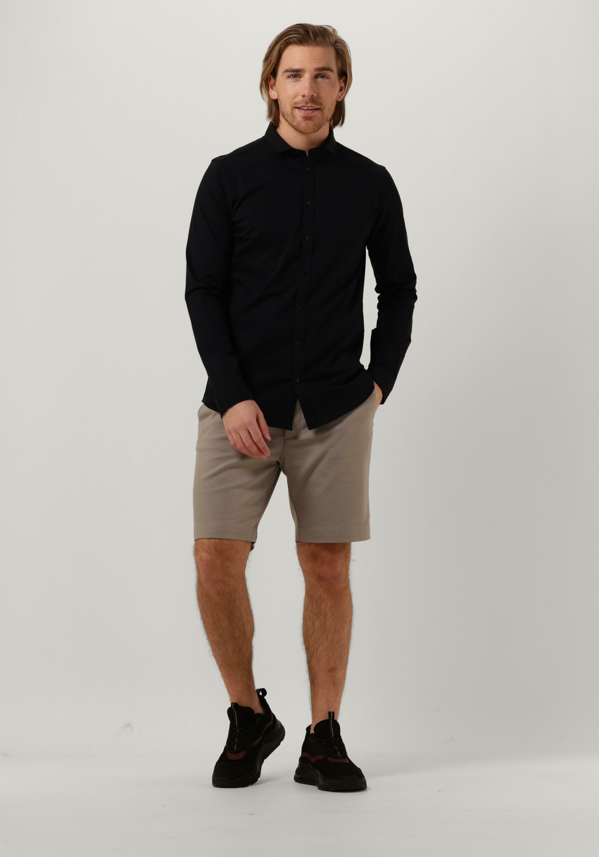 Zwarte PUREWHITE Klassiek overhemd BASIS SHIRT | Omoda