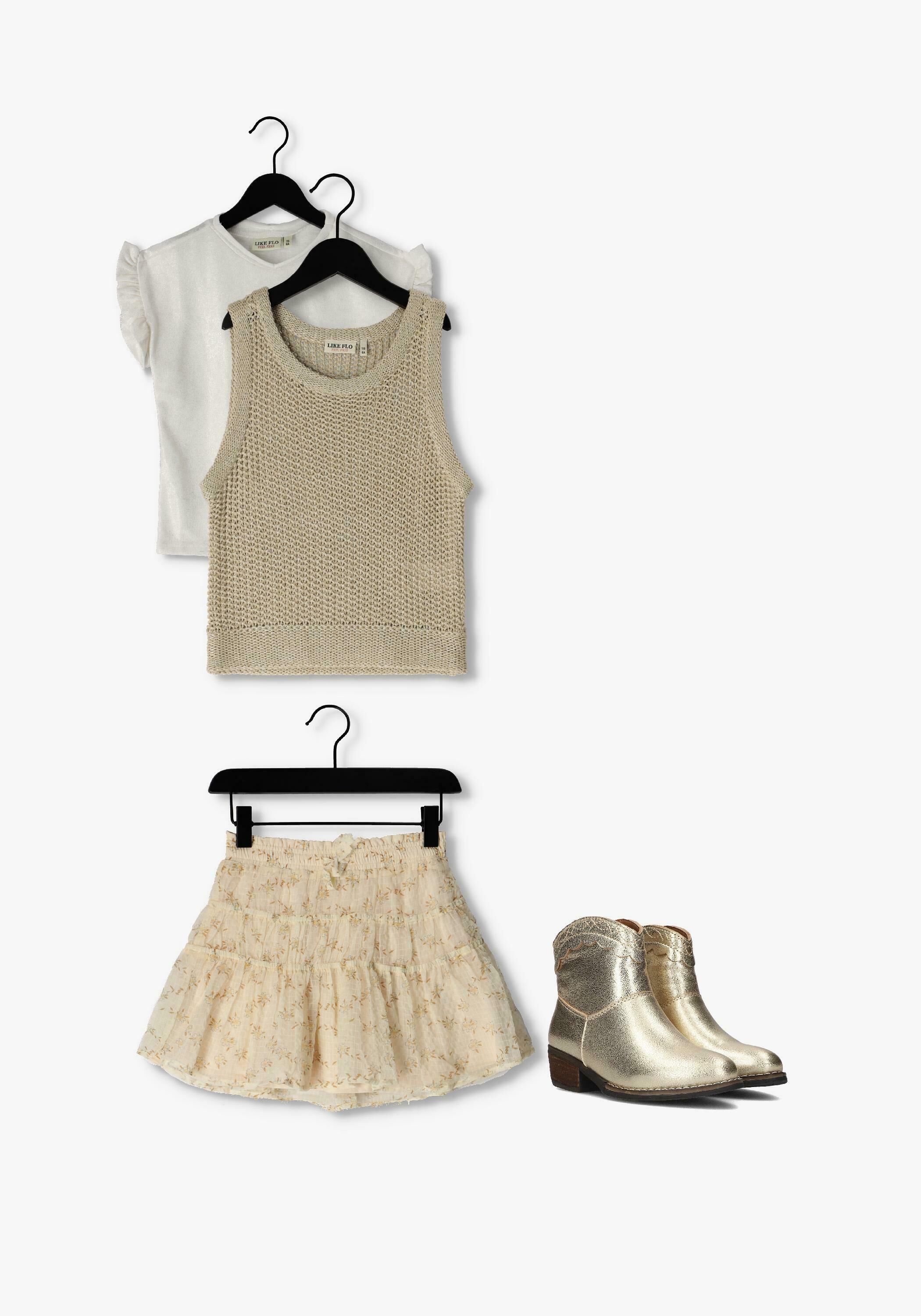 Beige LIKE FLO Minirok FANCY FLOWER SKIRT | Omoda