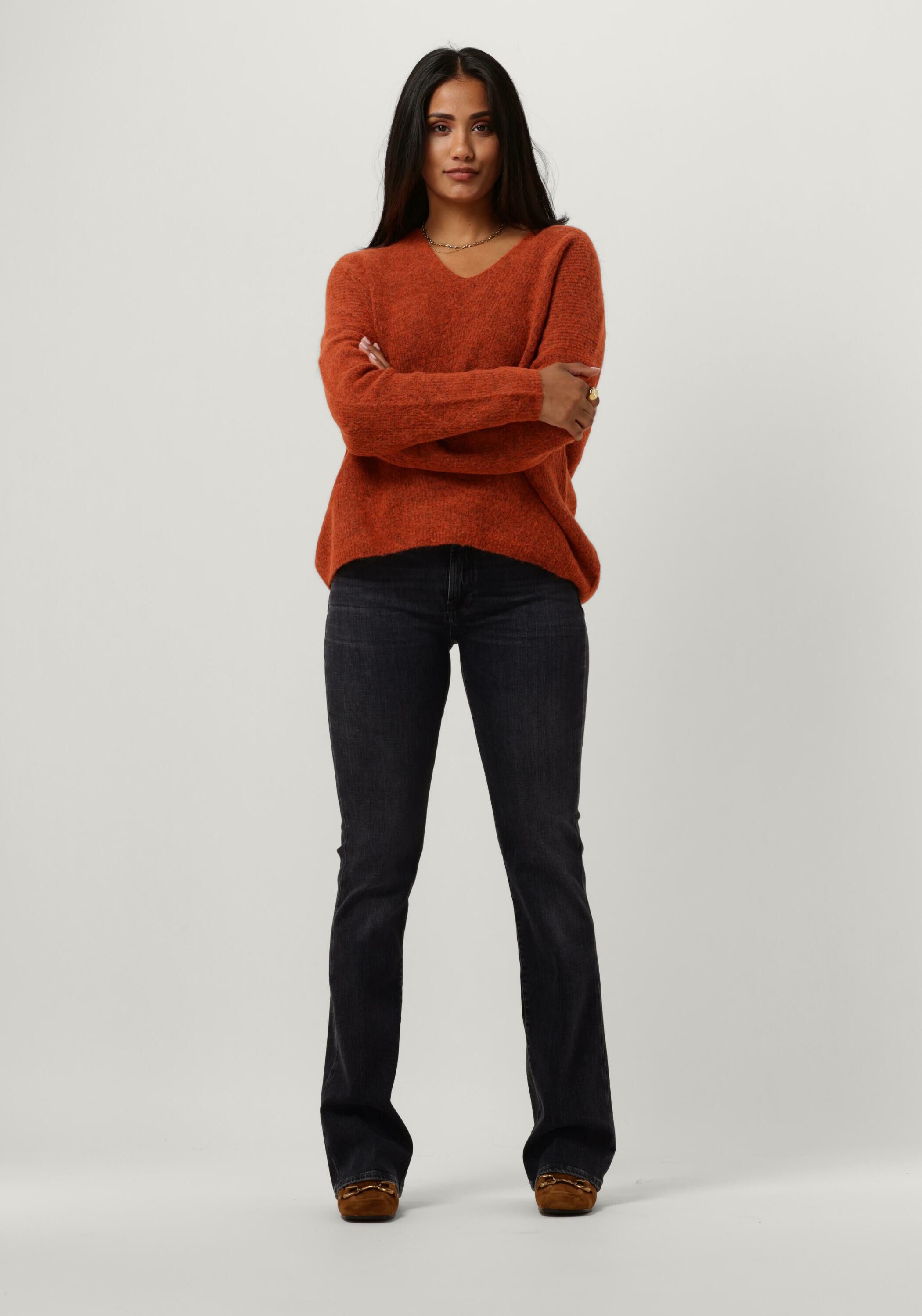 Oranje MOS MOSH Trui MMTHORA V-NECK KNIT | Omoda