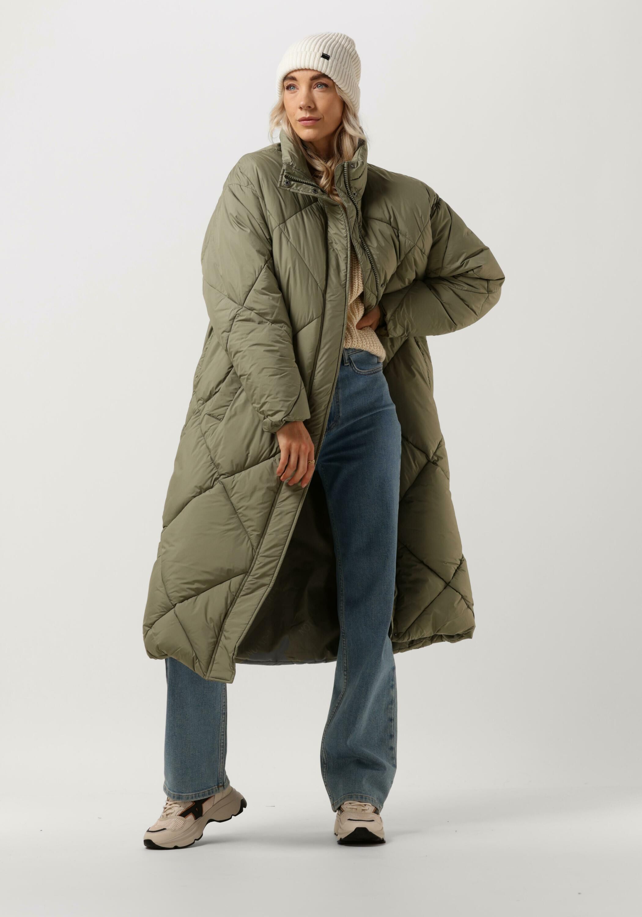 Olijf NOTRE-V Gewatteerde jas PUFFER DIAMOND | Omoda