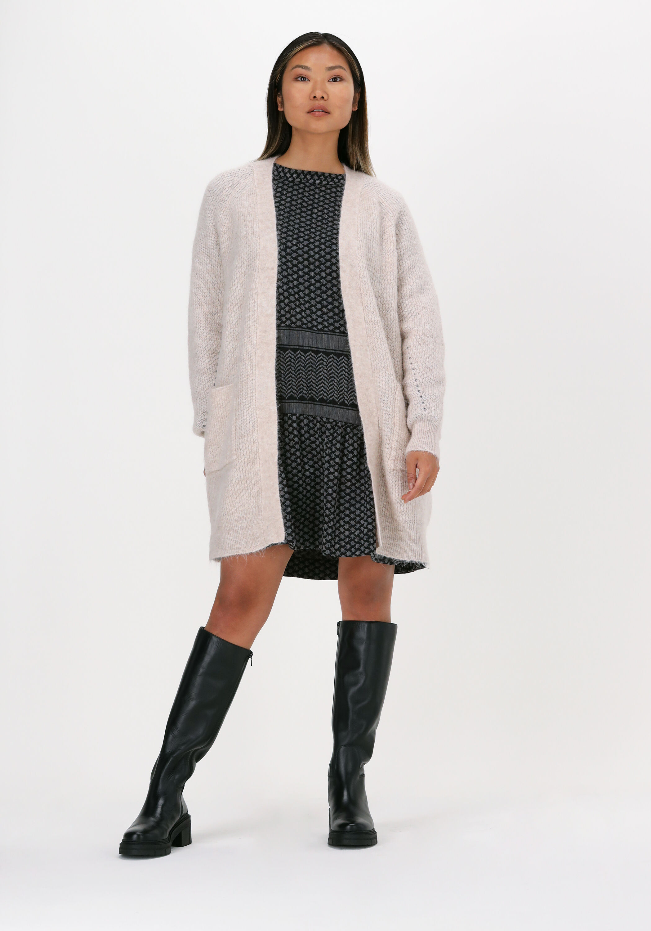 Grijze ROUGH STUDIOS Mini jurk LANA DRESS | Omoda