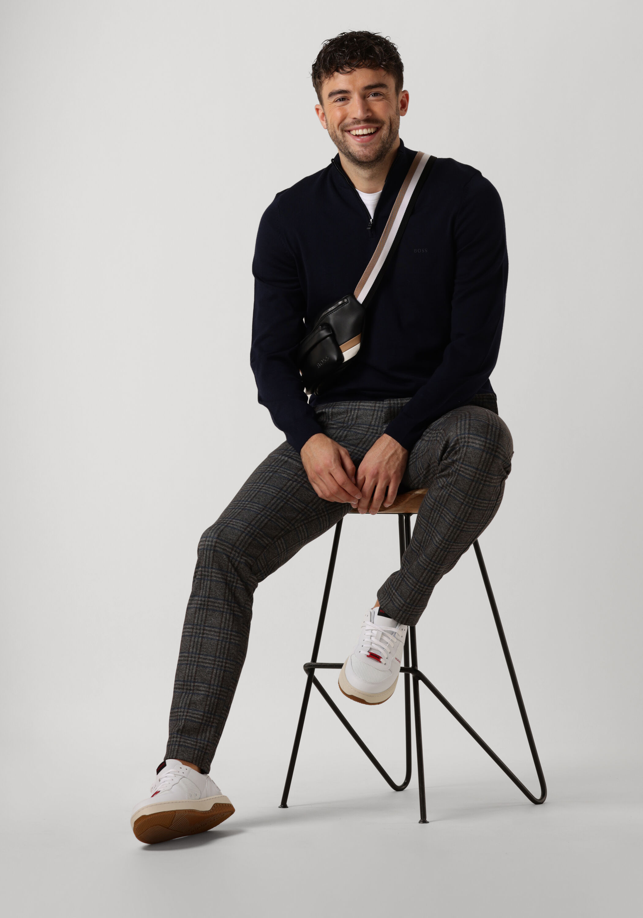 Donkerblauwe BOSS Trui BENJI | Omoda