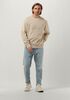 Beige CALVIN KLEIN Sweater MONOLOGO WASHED CREW NECK | Omoda