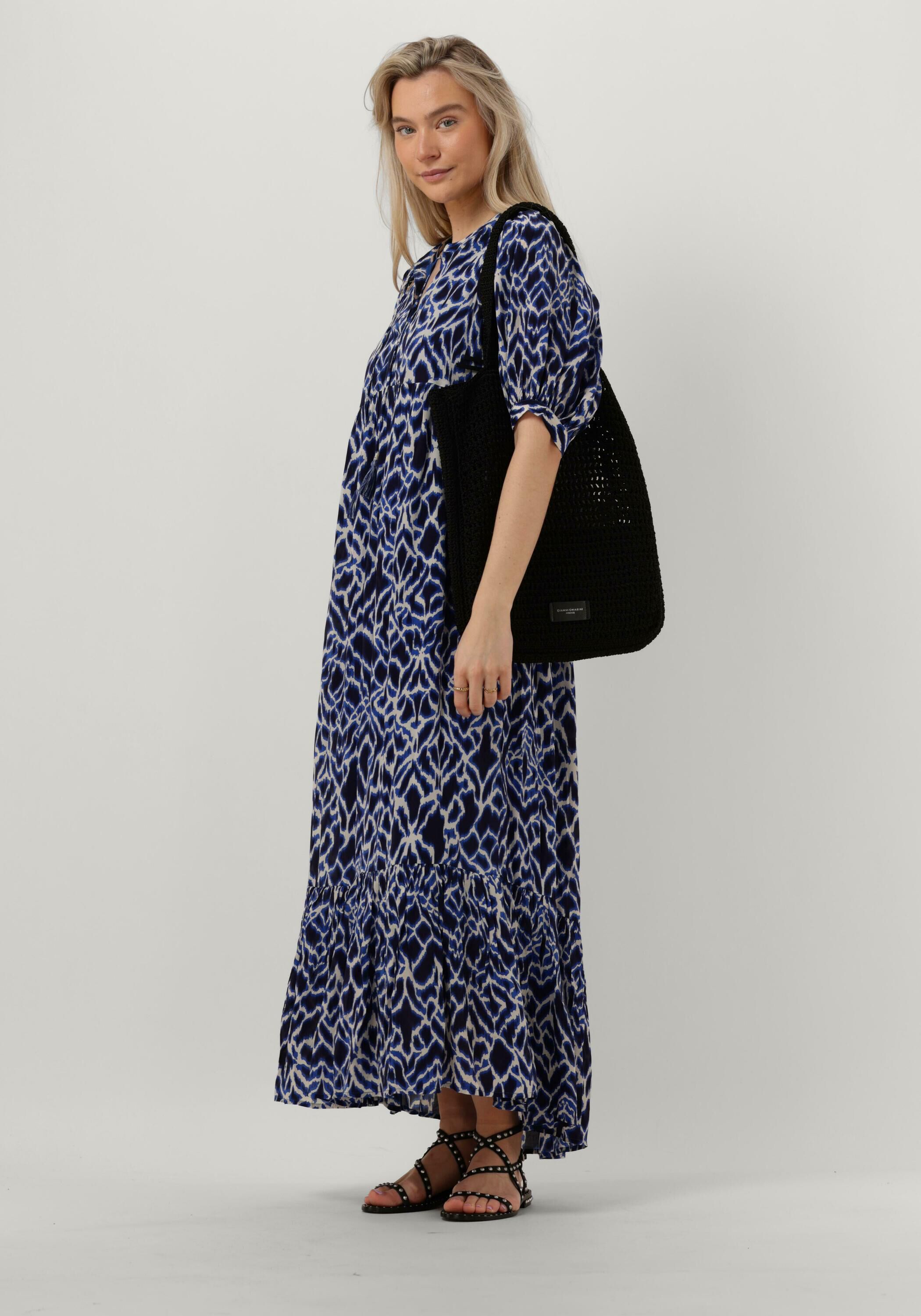 Blauwe MOLIIN Maxi jurk LUCILLE | Omoda
