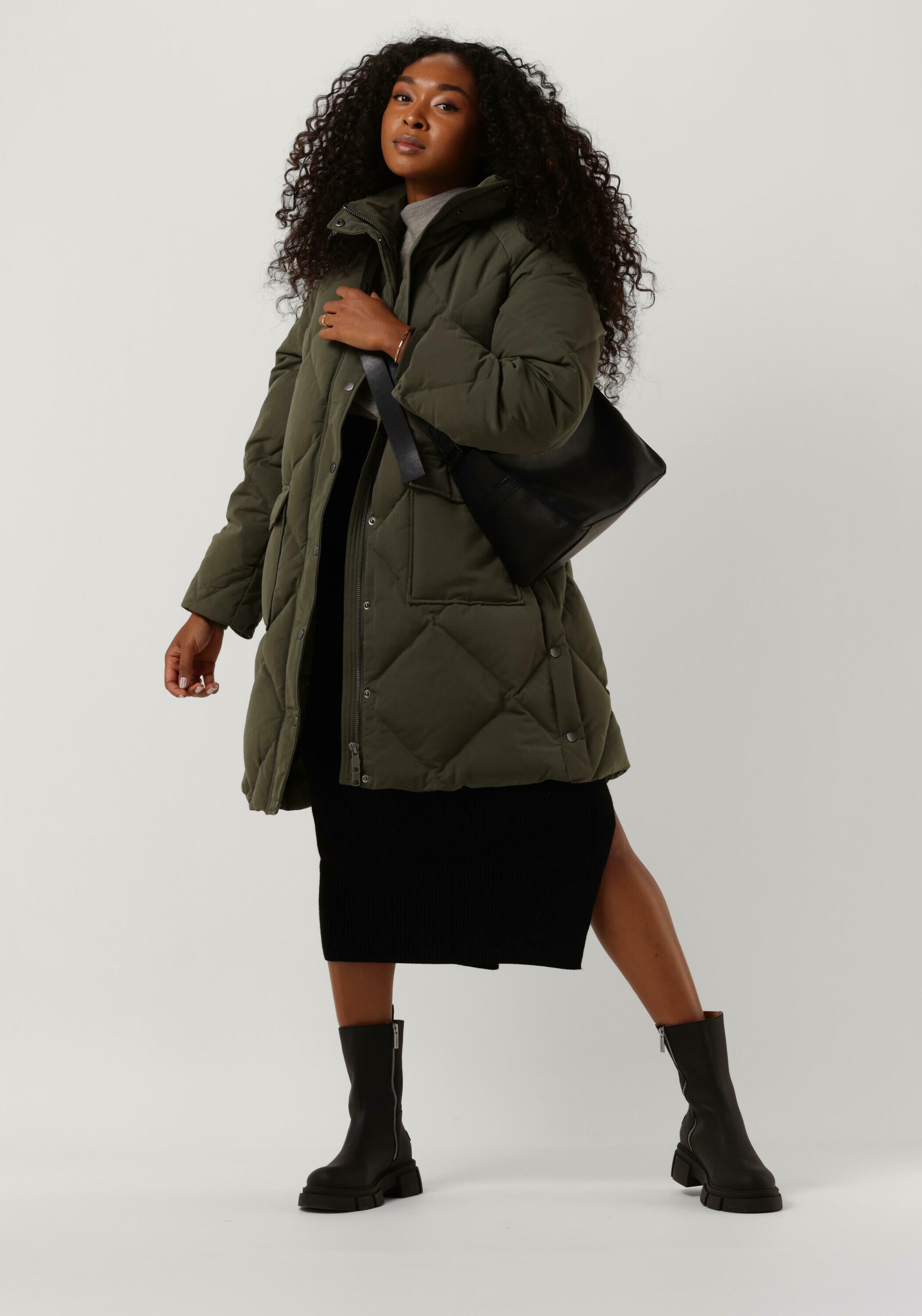 Donkergroene MODSTRÖM Gewatteerde jas SCARLETT JACKET | Omoda