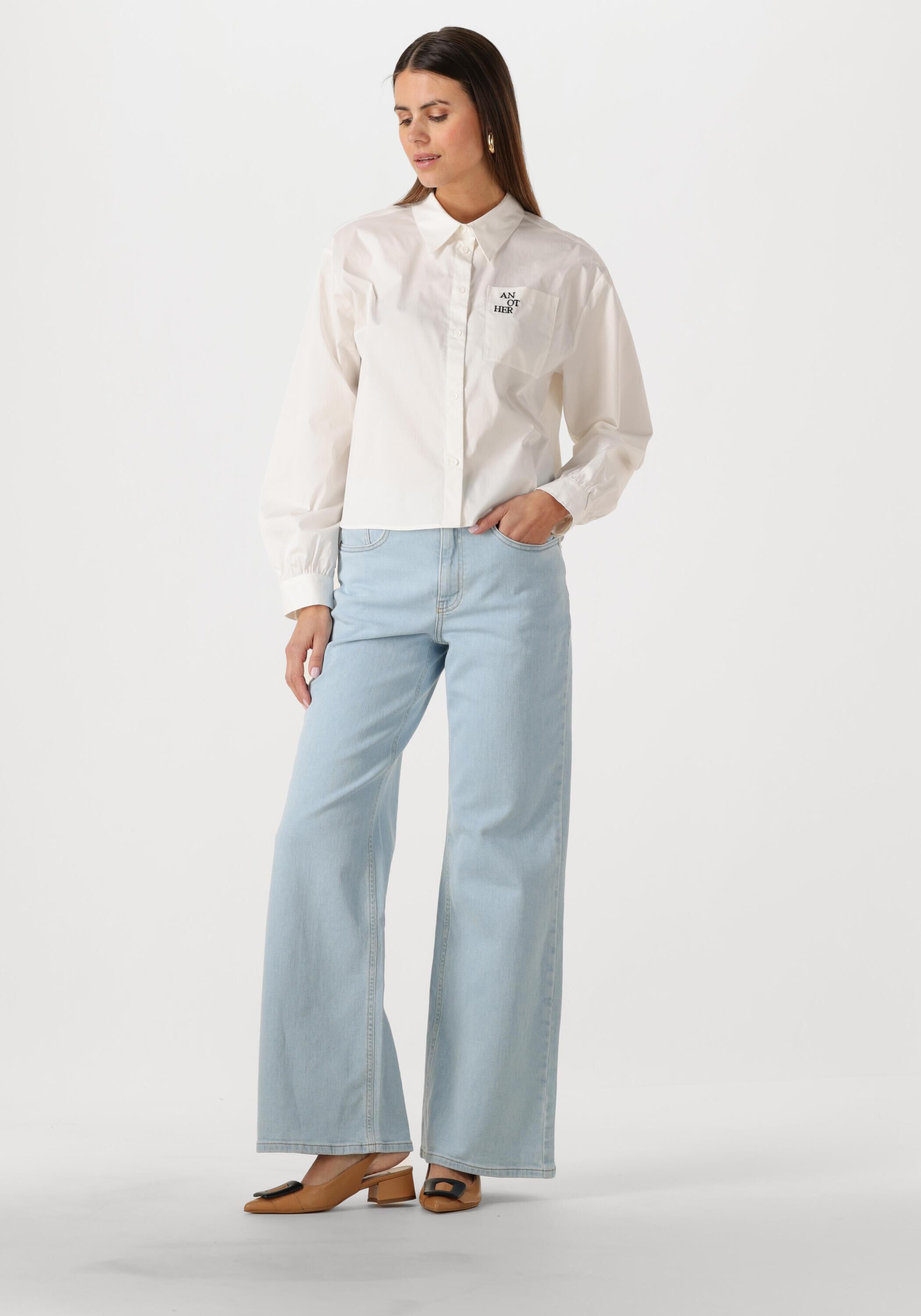 Lichtblauwe ANOTHER LABEL Wide jeans MOORE DENIM | Omoda