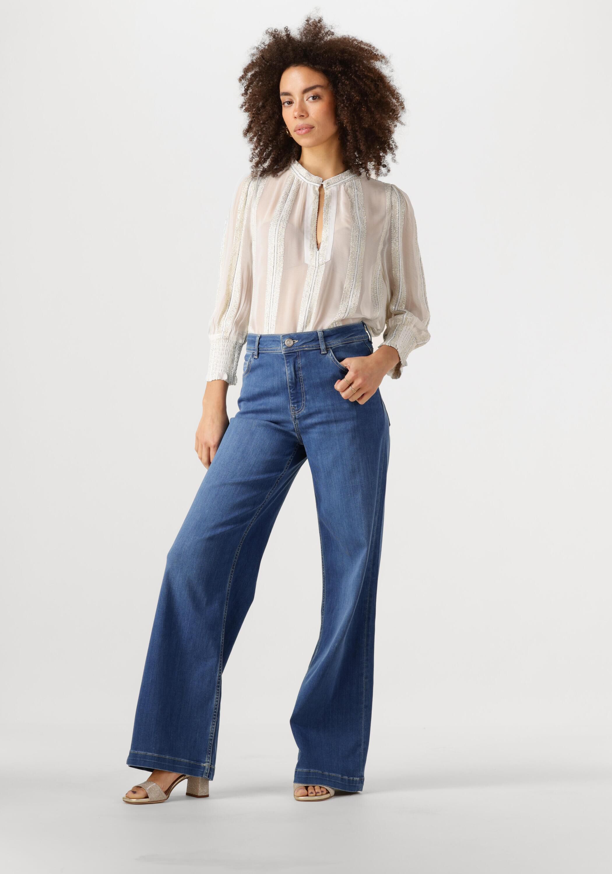 Blauwe MOS MOSH Wide jeans DARA DELUXE JEANS | Omoda
