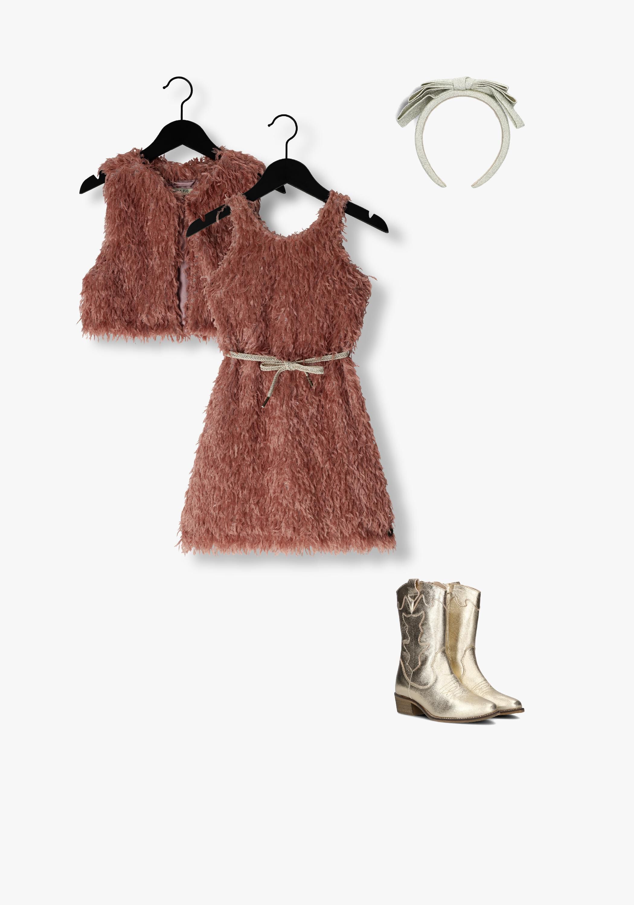 Roze LIKE FLO Mini jurk FLO FEATHER DRESS | Omoda